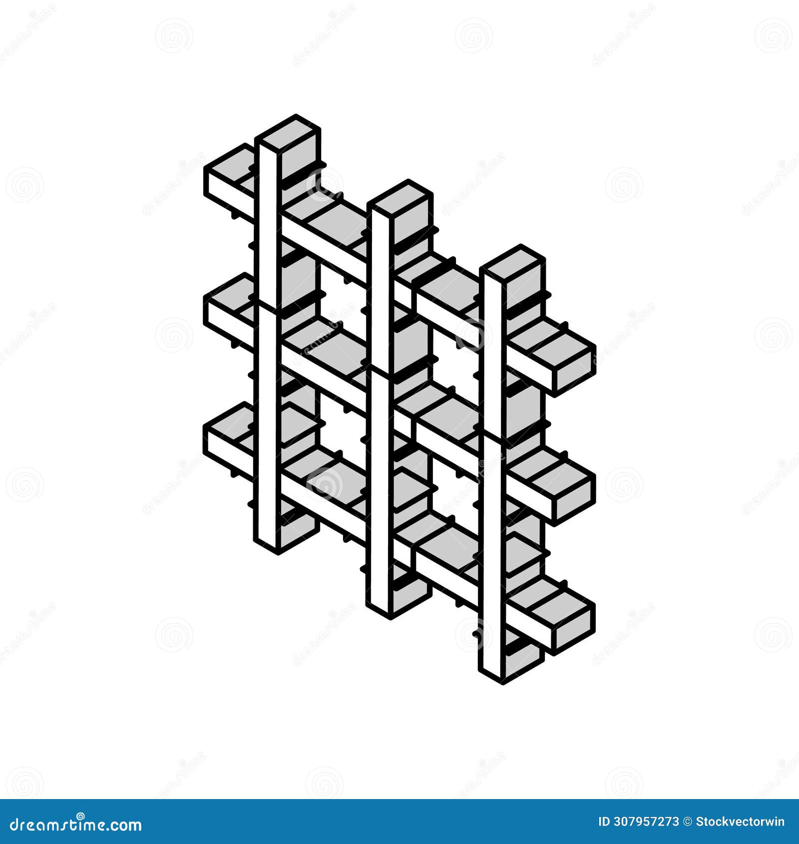 Welded Wire Mesh Wwf Isometric Icon Vector Illustration Stock Vector ...