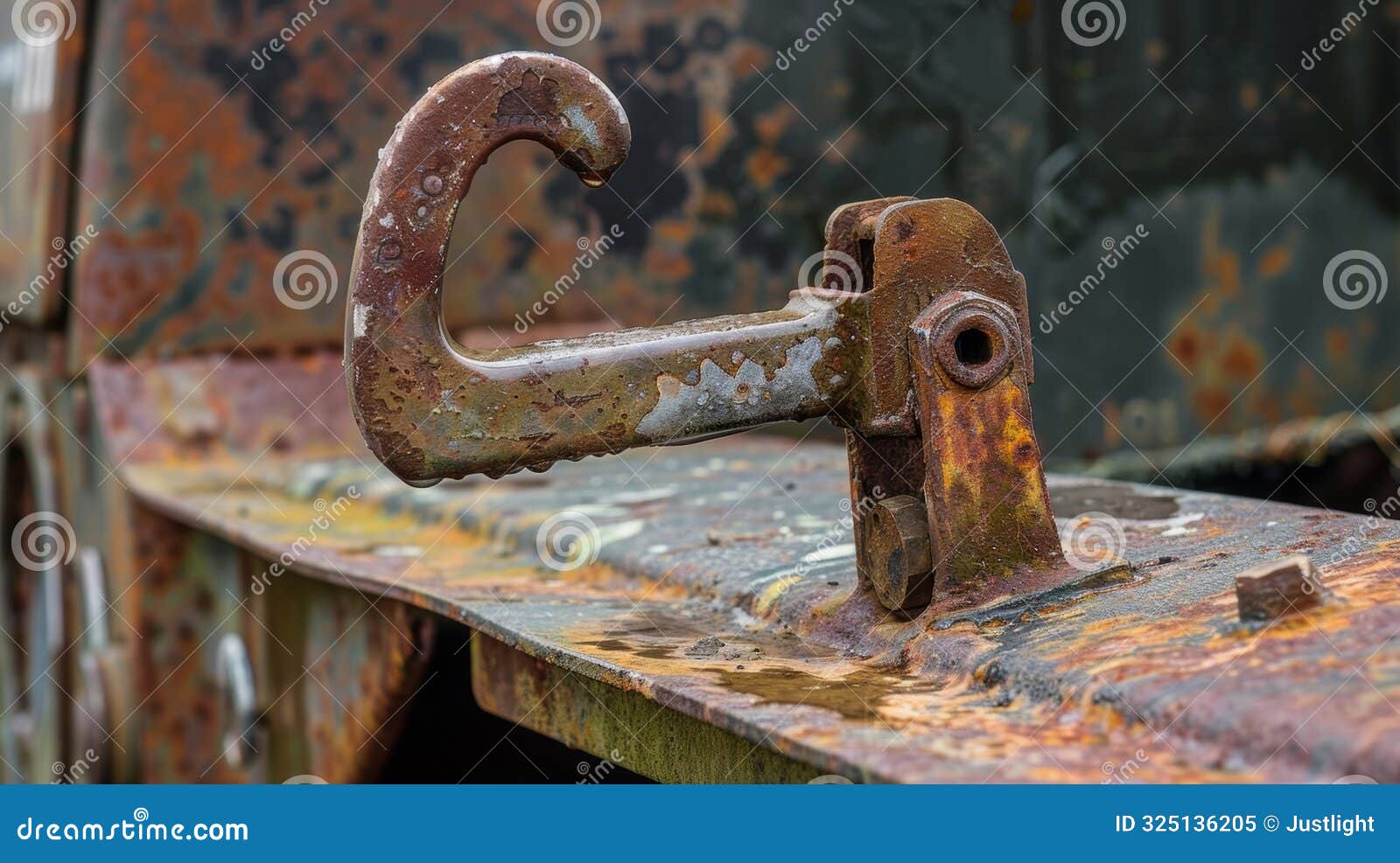 The Weldedon Tow Hook of a Tractor Highlighted by Its Unique Curving ...
