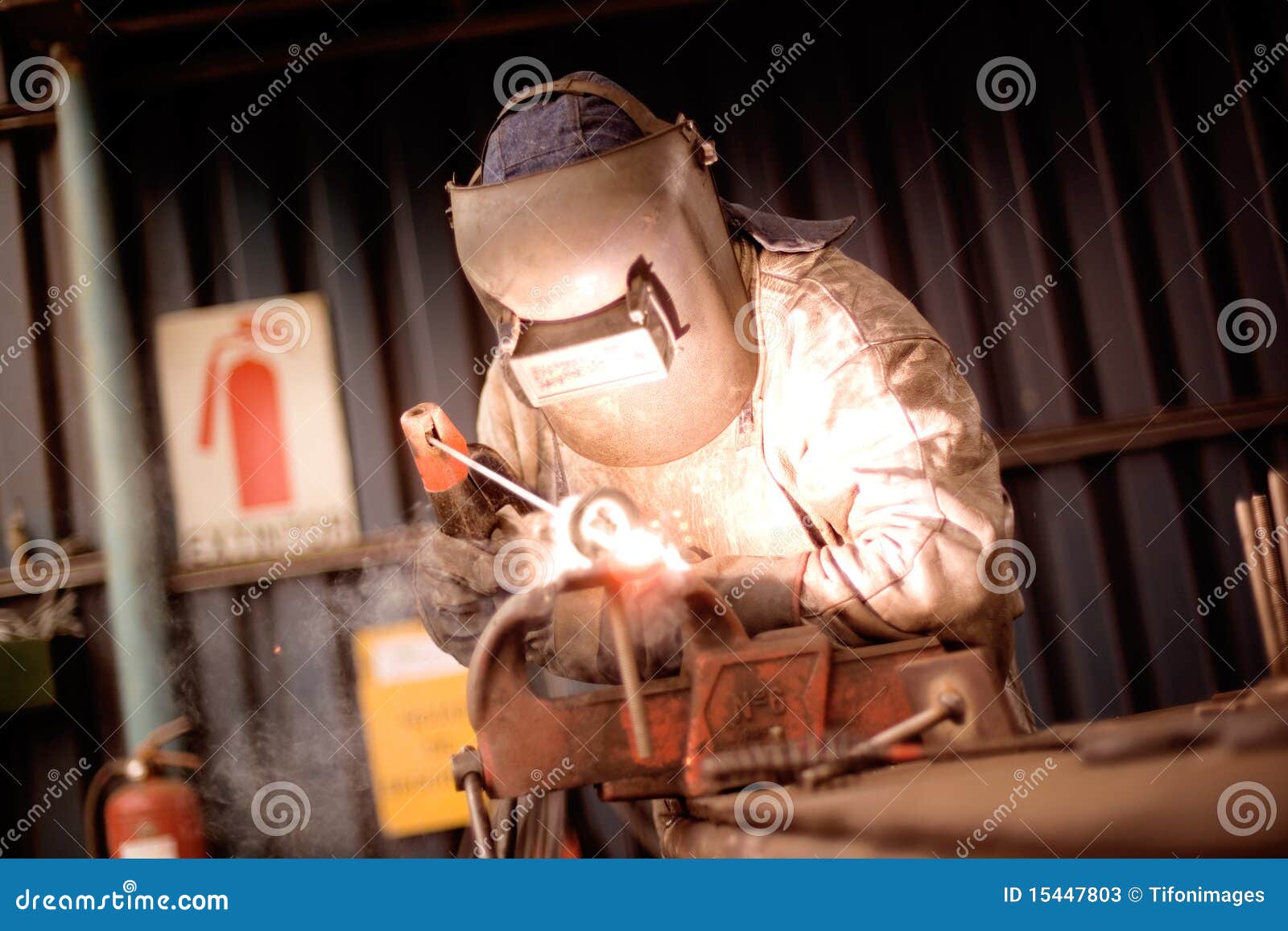 Welder stock image. Image of engineering, weld, protection - 15447803