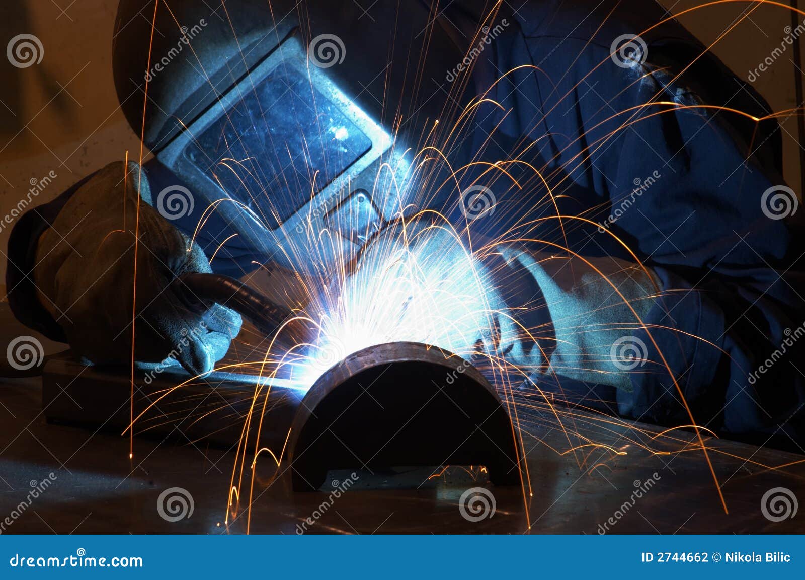 Welder stock photo. Image of metallic, solder, hand, industrial - 2744662