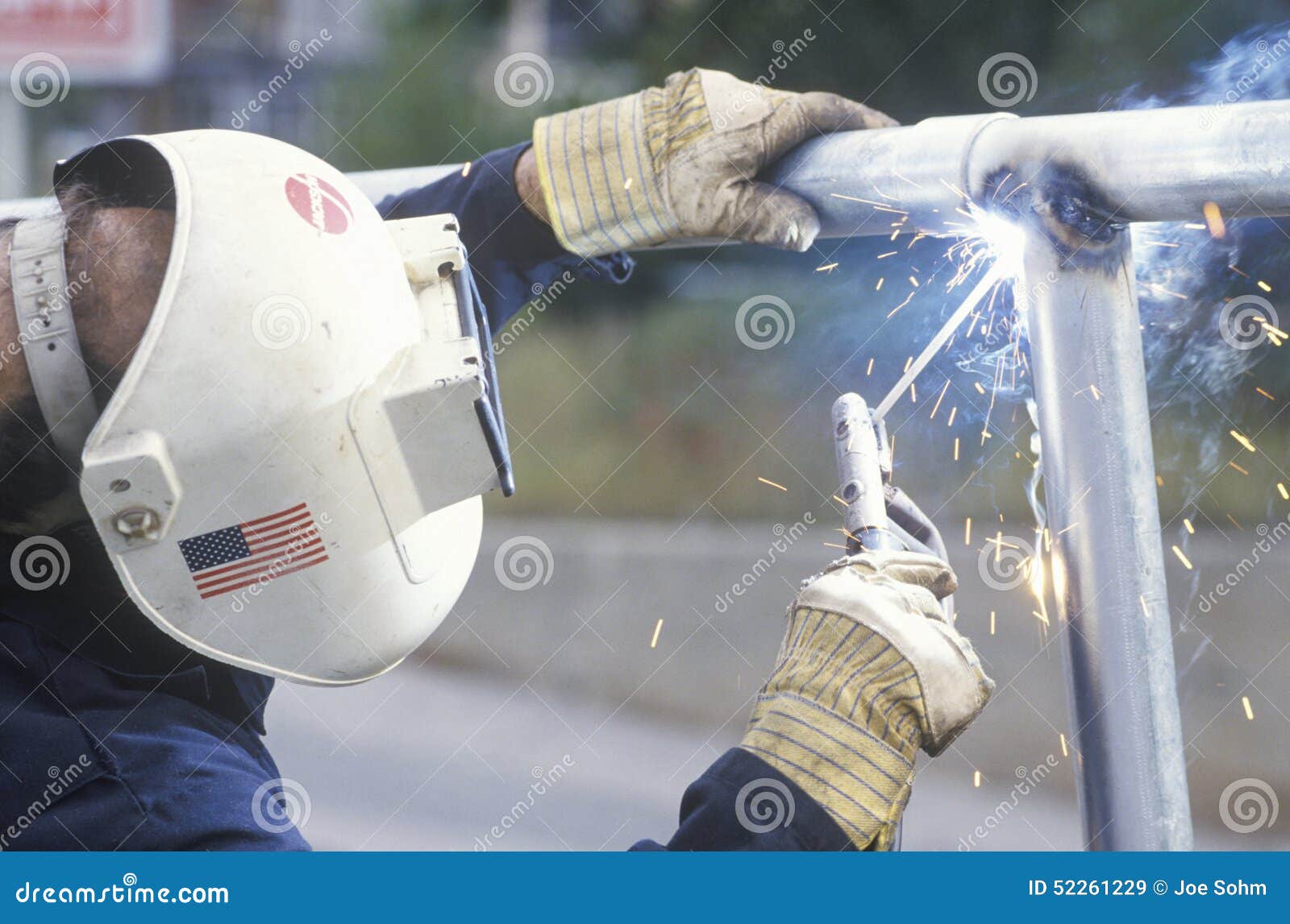 A welder editorial stock image. Image of america, helmet - 52261229