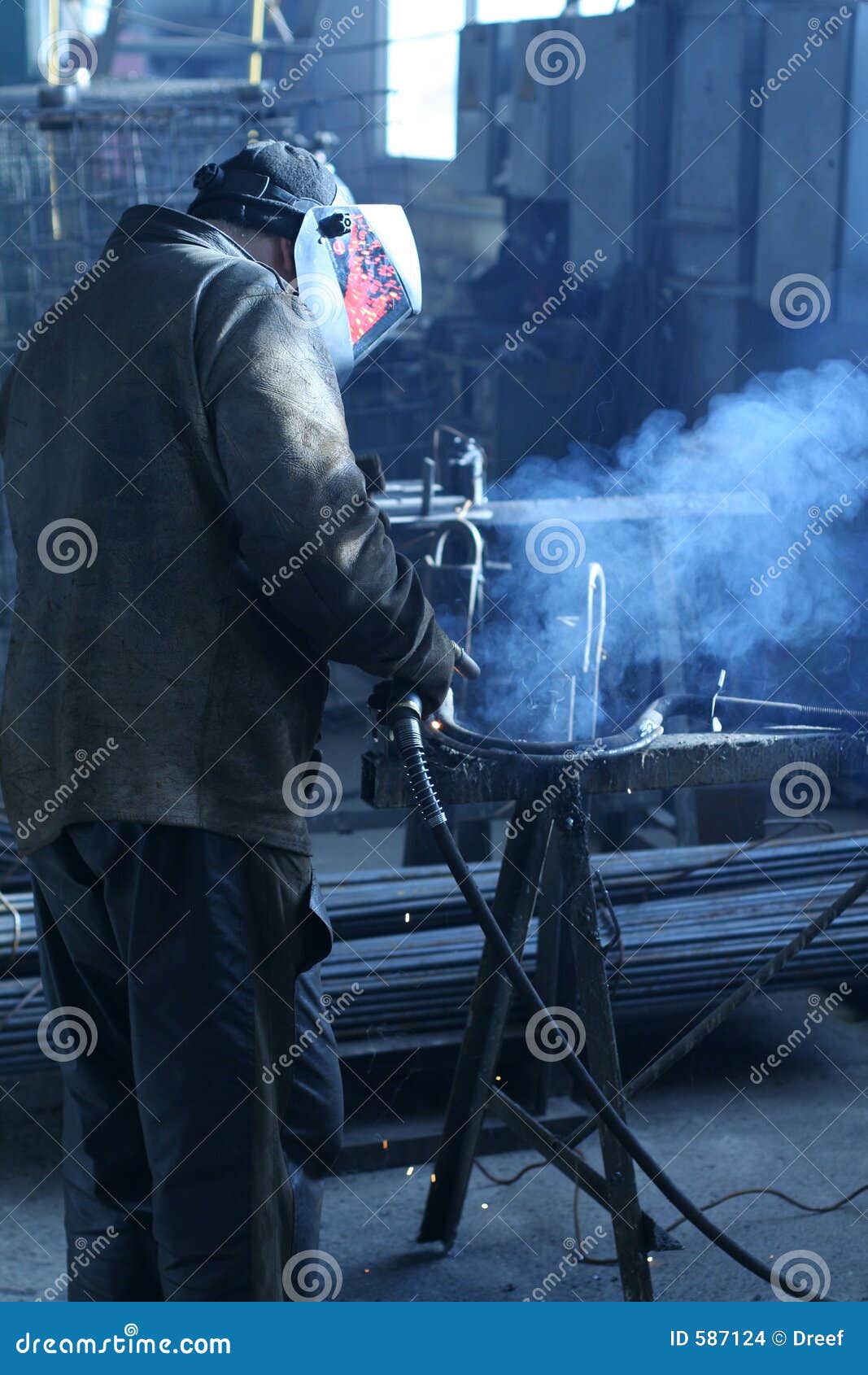 Welder stock photo. Image of member, metal, flame, labour - 587124
