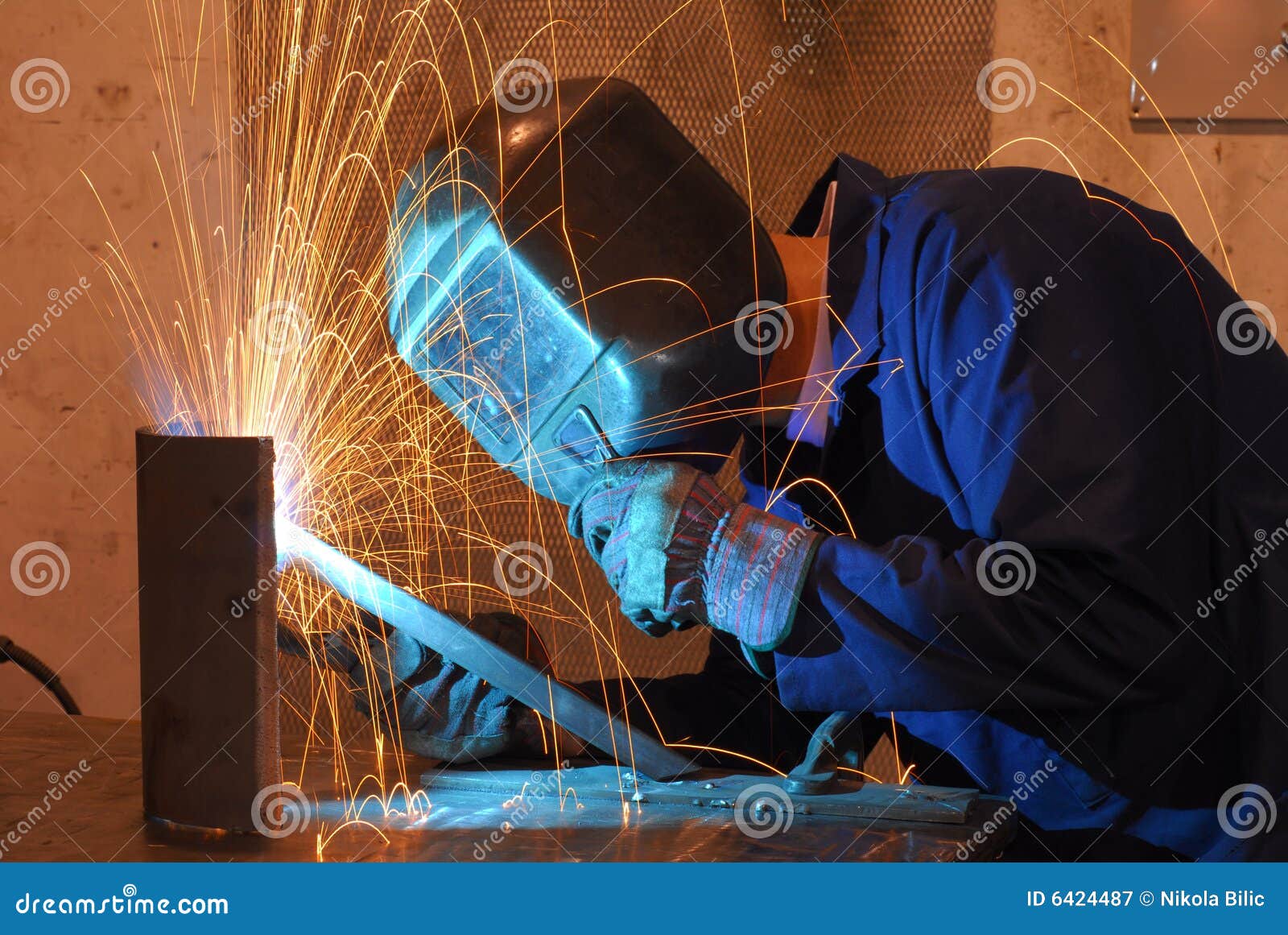 Welder stock image. Image of welding, industrial, flame - 6424487