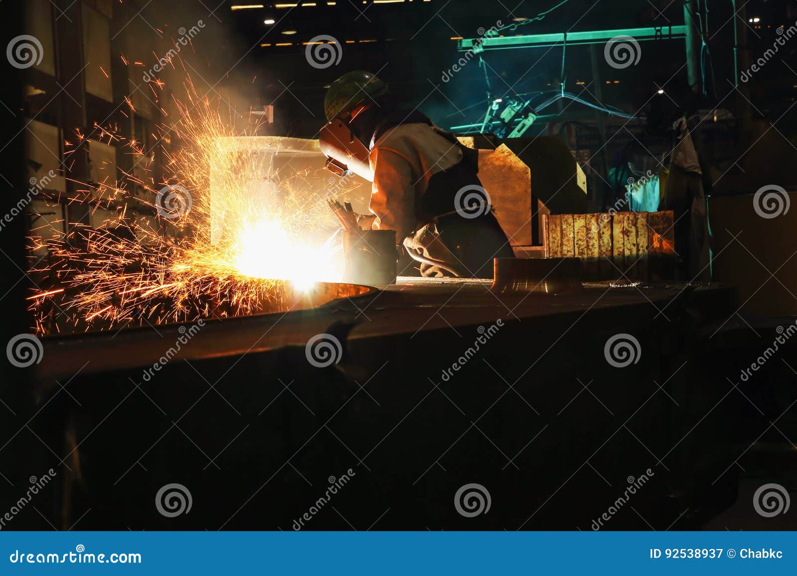Welder Arc Gouging Carbon Electrode Rods Stock Image - Image of gloves ...