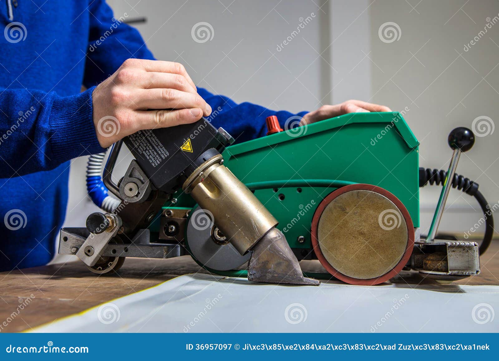 Welder on canvas stock image. Image of material, uniform - 36957097