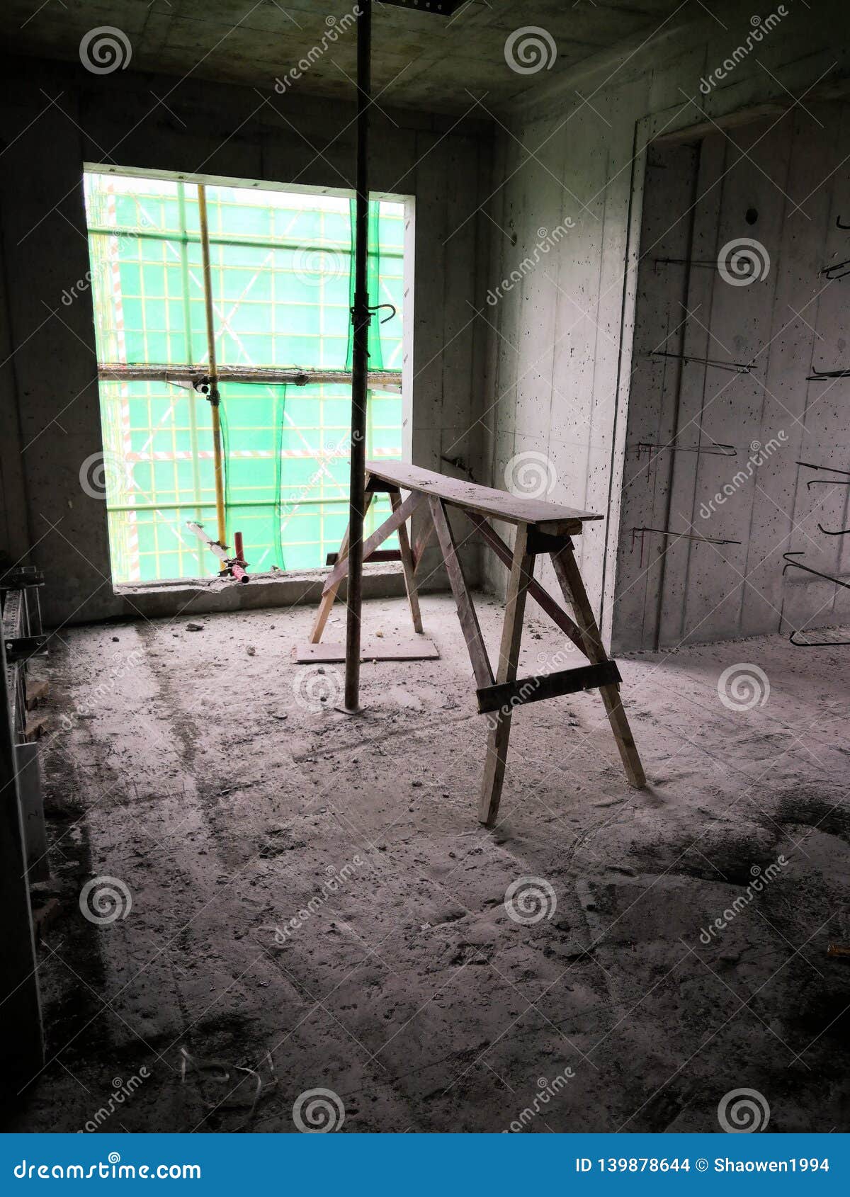 Building construction site stock photo. Image of plumbers - 139878644