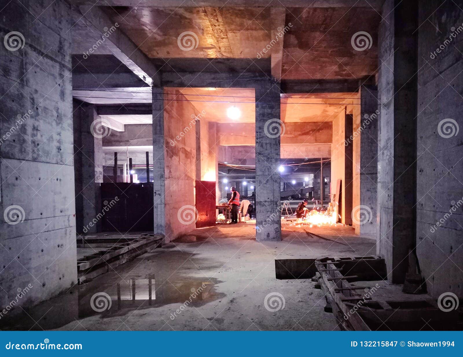 Inside Building Construction Site Editorial Photography - Image of hard ...
