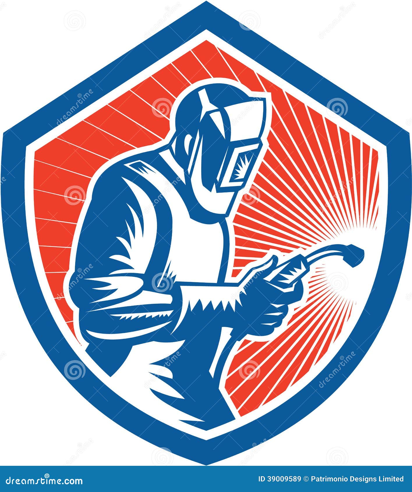 Welder Welding Black White Drawing Vector Illustration | CartoonDealer ...