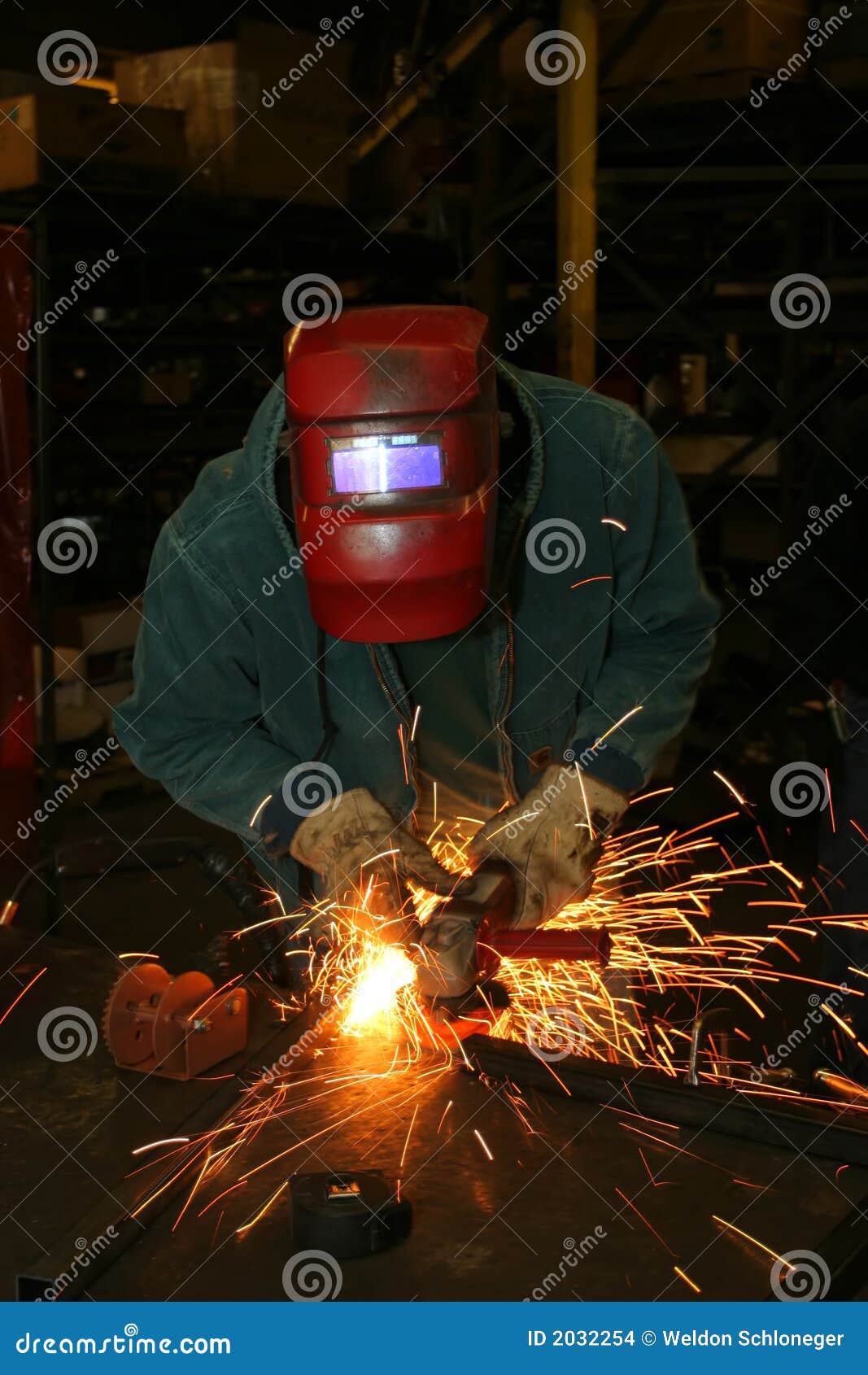 Welder with grinder stock photo. Image of heat, industrial - 2032254