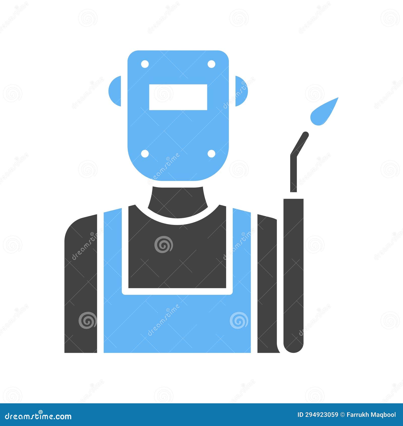 Welder icon vector image. stock illustration. Illustration of line ...