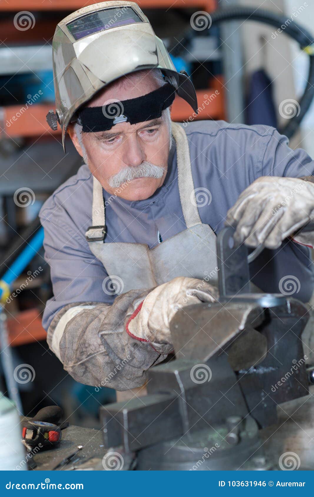 Welder Inspecting and Checking Creation Stock Photo - Image of ...