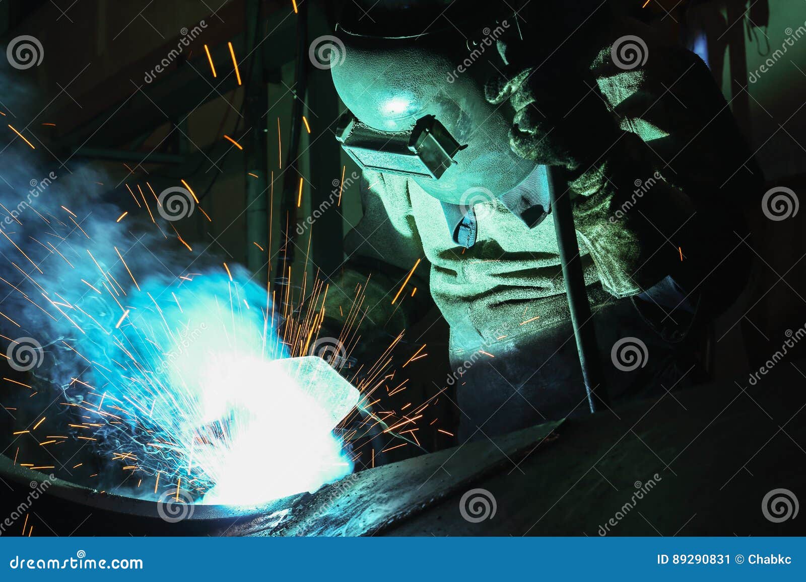 Welder Metal Welding stock image. Image of industrial - 89290831