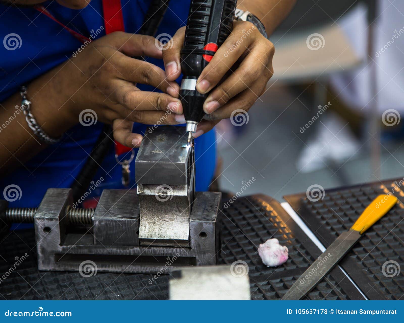 Handheld Laser Welding stock photo. Image of steel, repair - 105637178