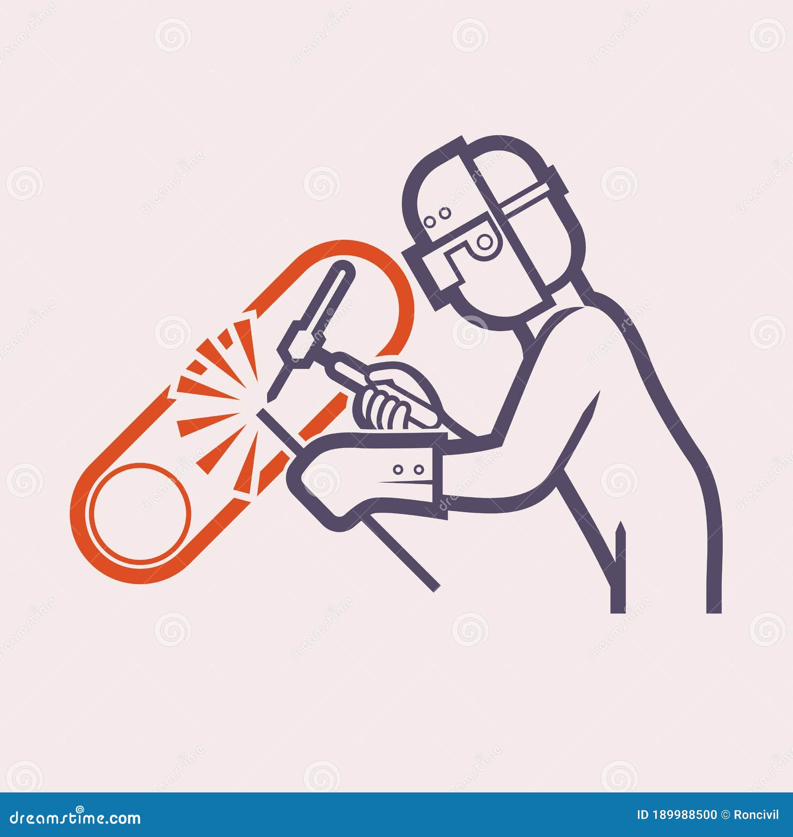 Welder welding icon stock vector. Illustration of drill - 189988500