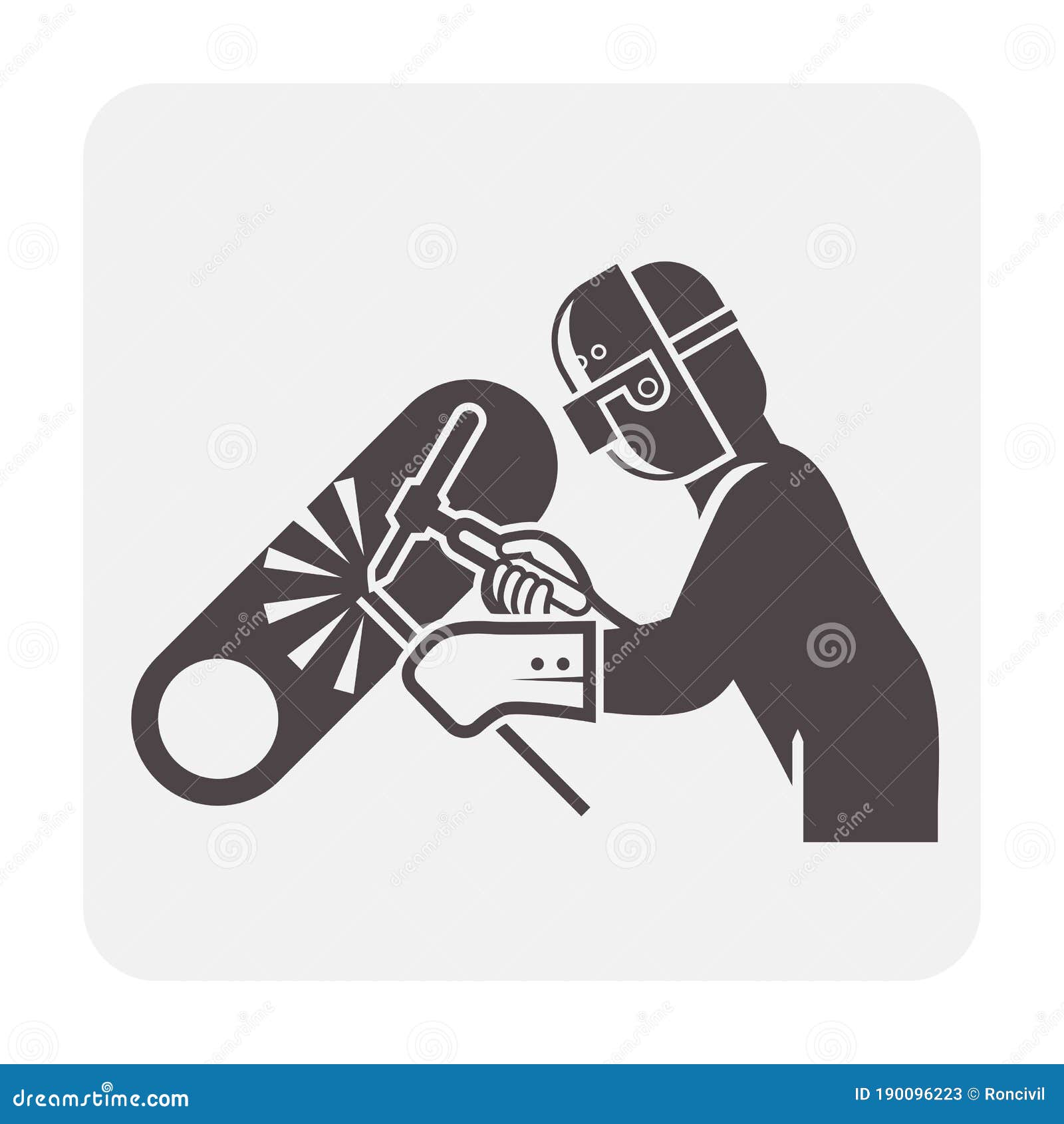 Welder welding icon stock vector. Illustration of icon - 190096223