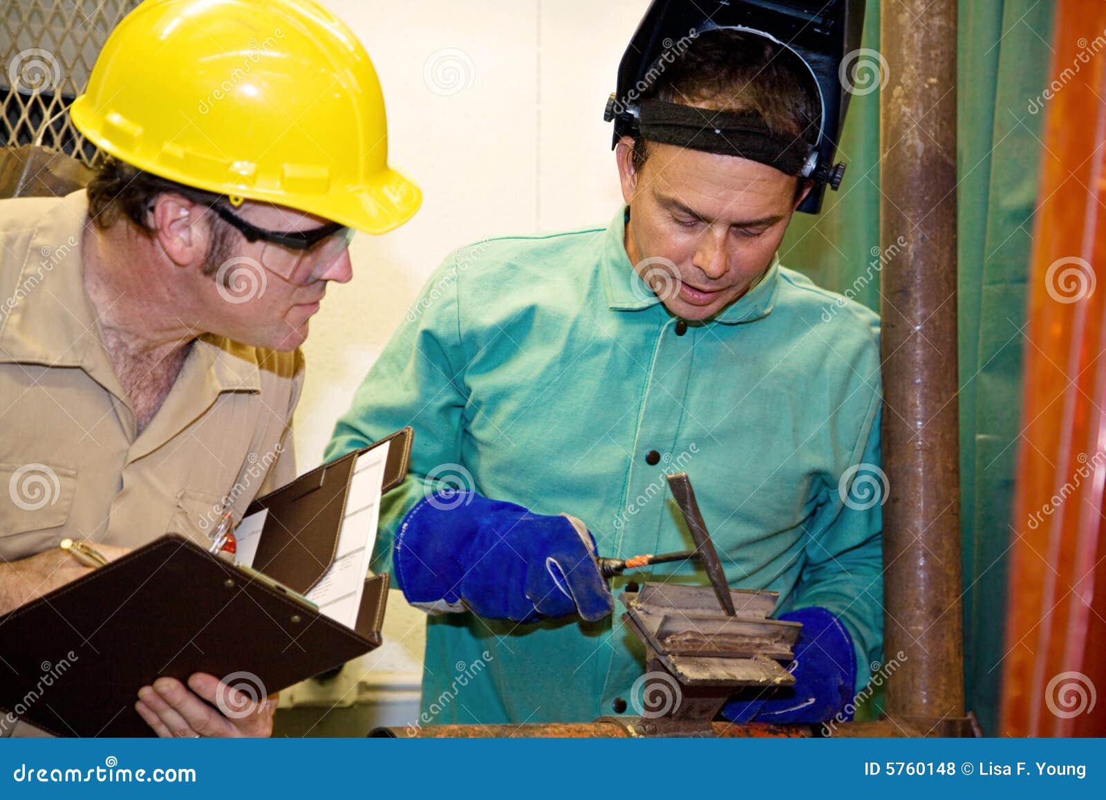 Welder and Supervisor stock photo. Image of profession - 5760148