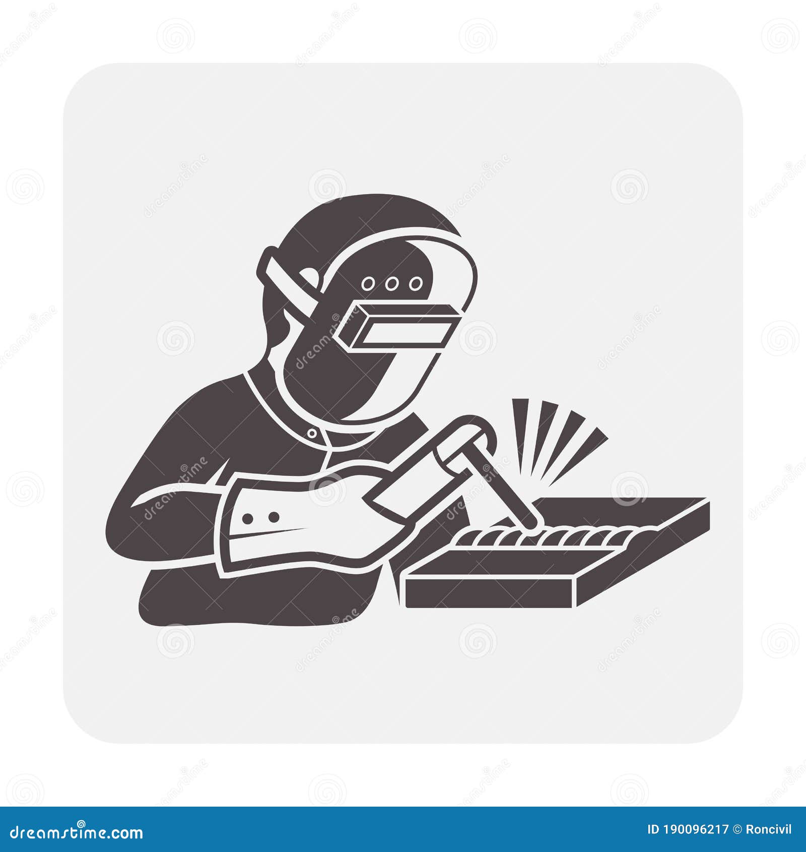 Welder welding icon stock vector. Illustration of electric - 190096217