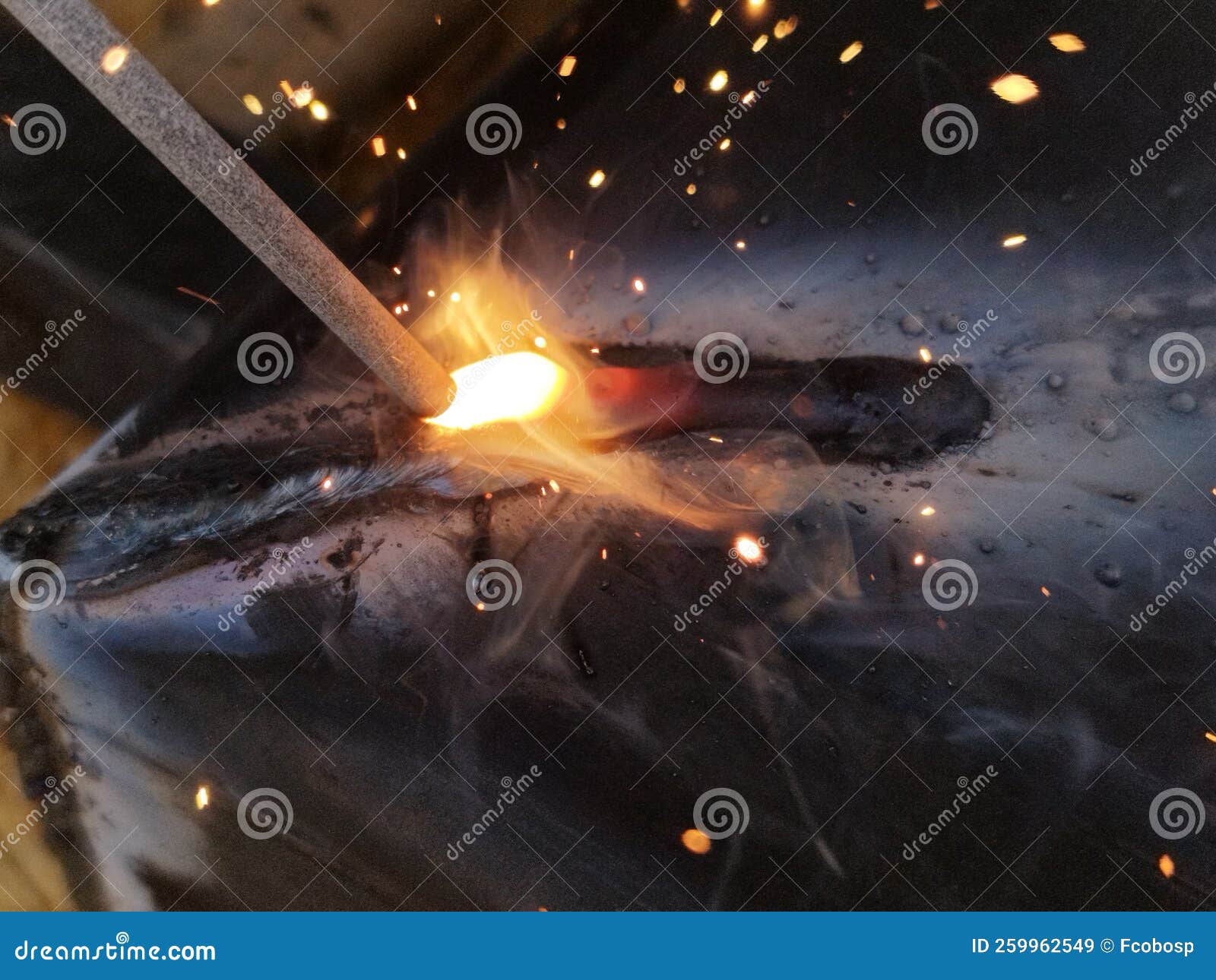 Welder Welding Joining Metal Close Up Stock Image - Image of joining ...