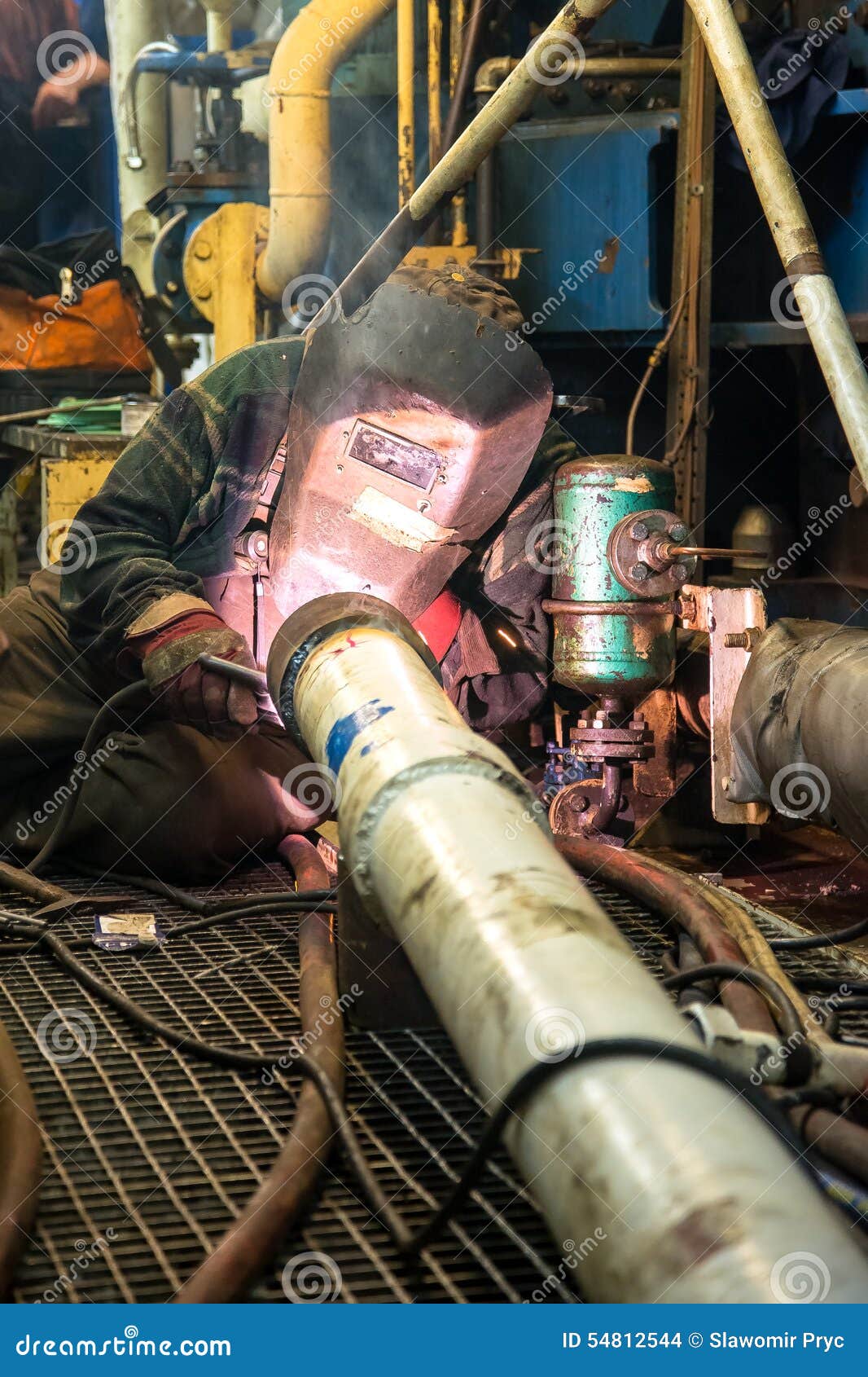 Welder stock photo. Image of welder, shipyard, machine - 54812544