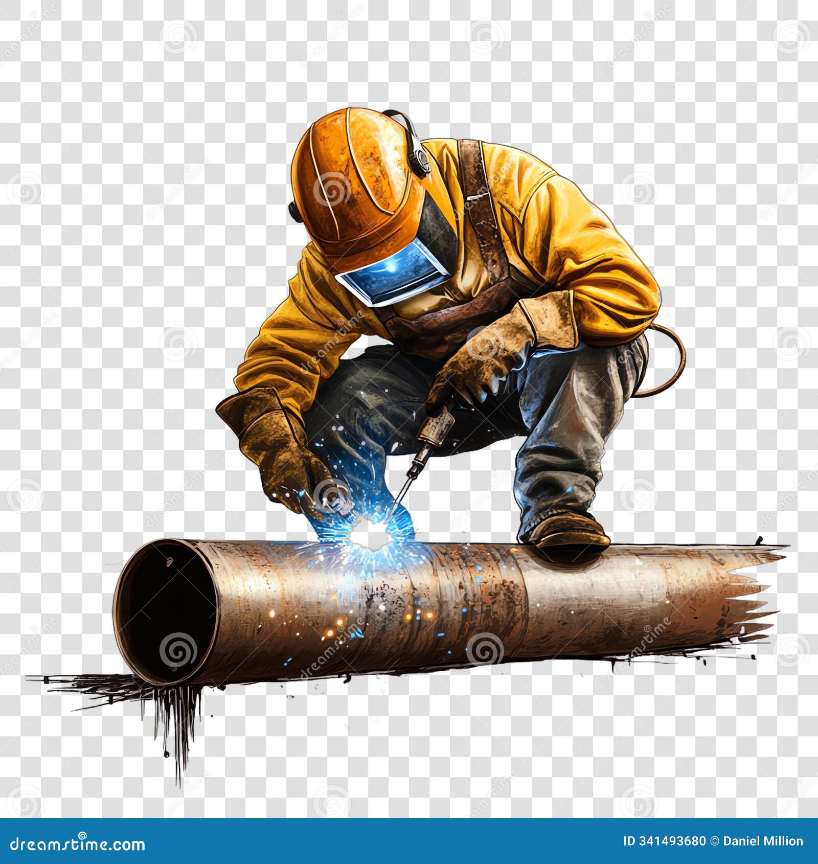 Metal Electrodes Welding Cartoon Vector Illustration | CartoonDealer ...