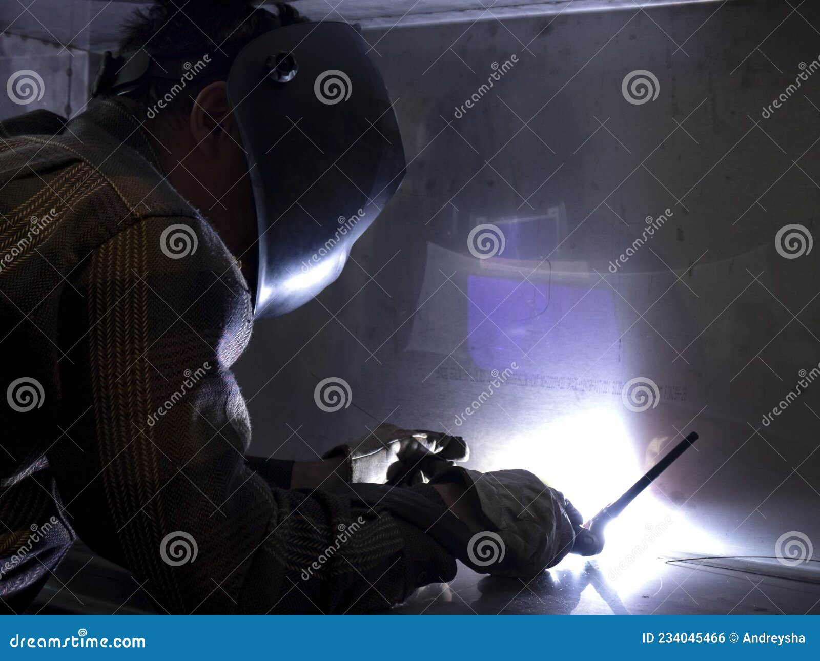 Welder. Welding Work in Production. Stock Photo - Image of assembly ...
