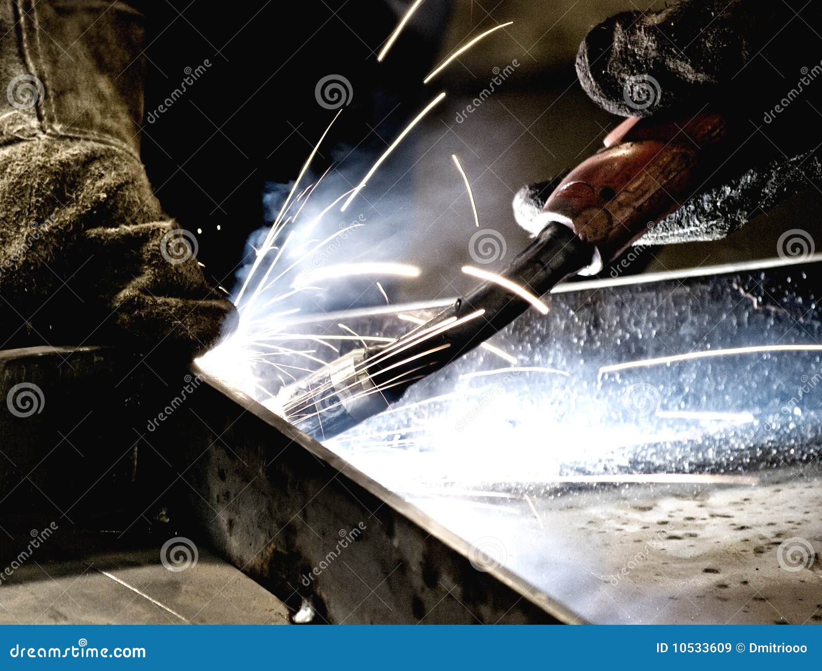 Welder at work. stock image. Image of craftsman, skill - 10533609