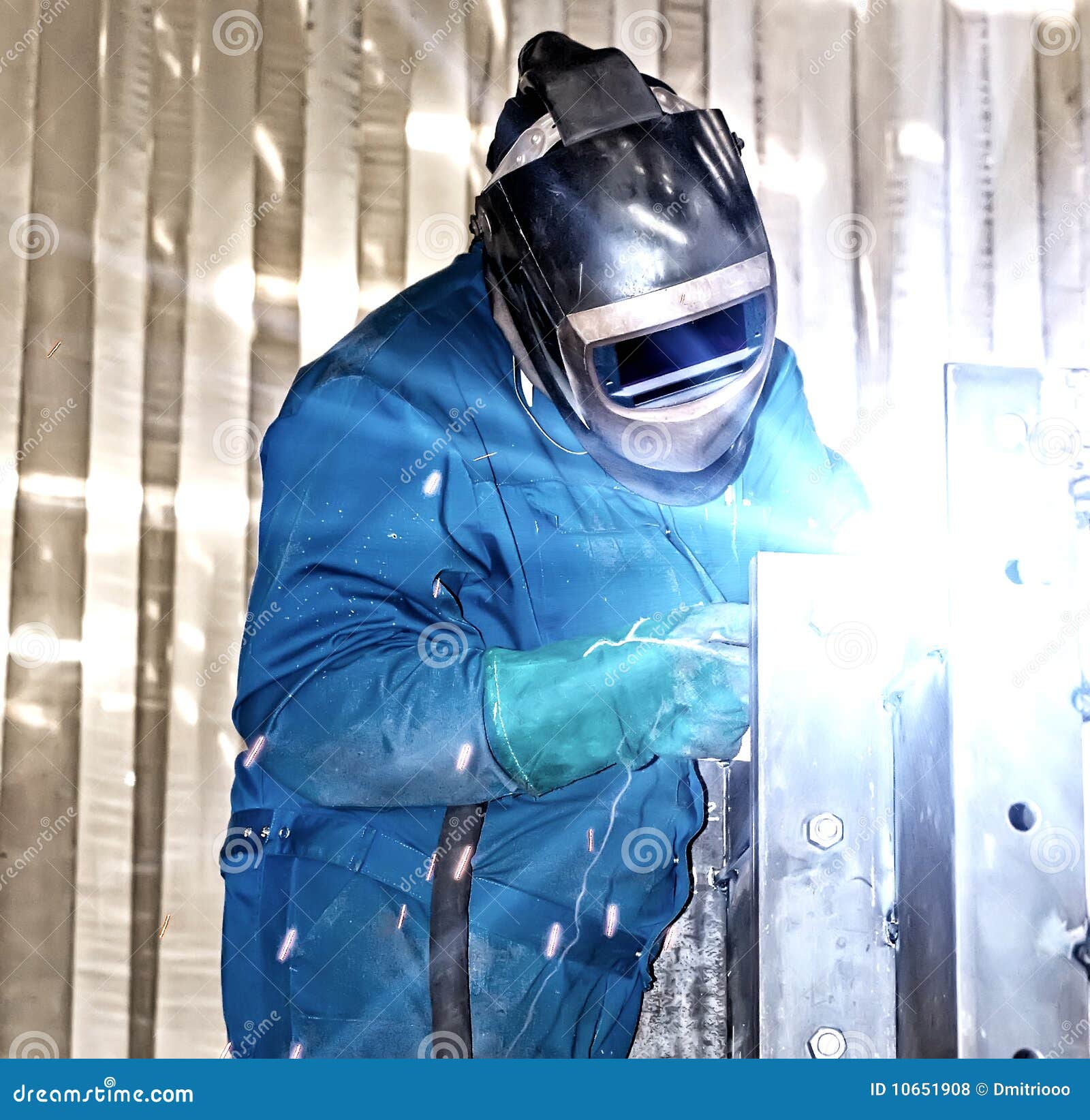 Welder at work. stock photo. Image of join, assembly - 10651908