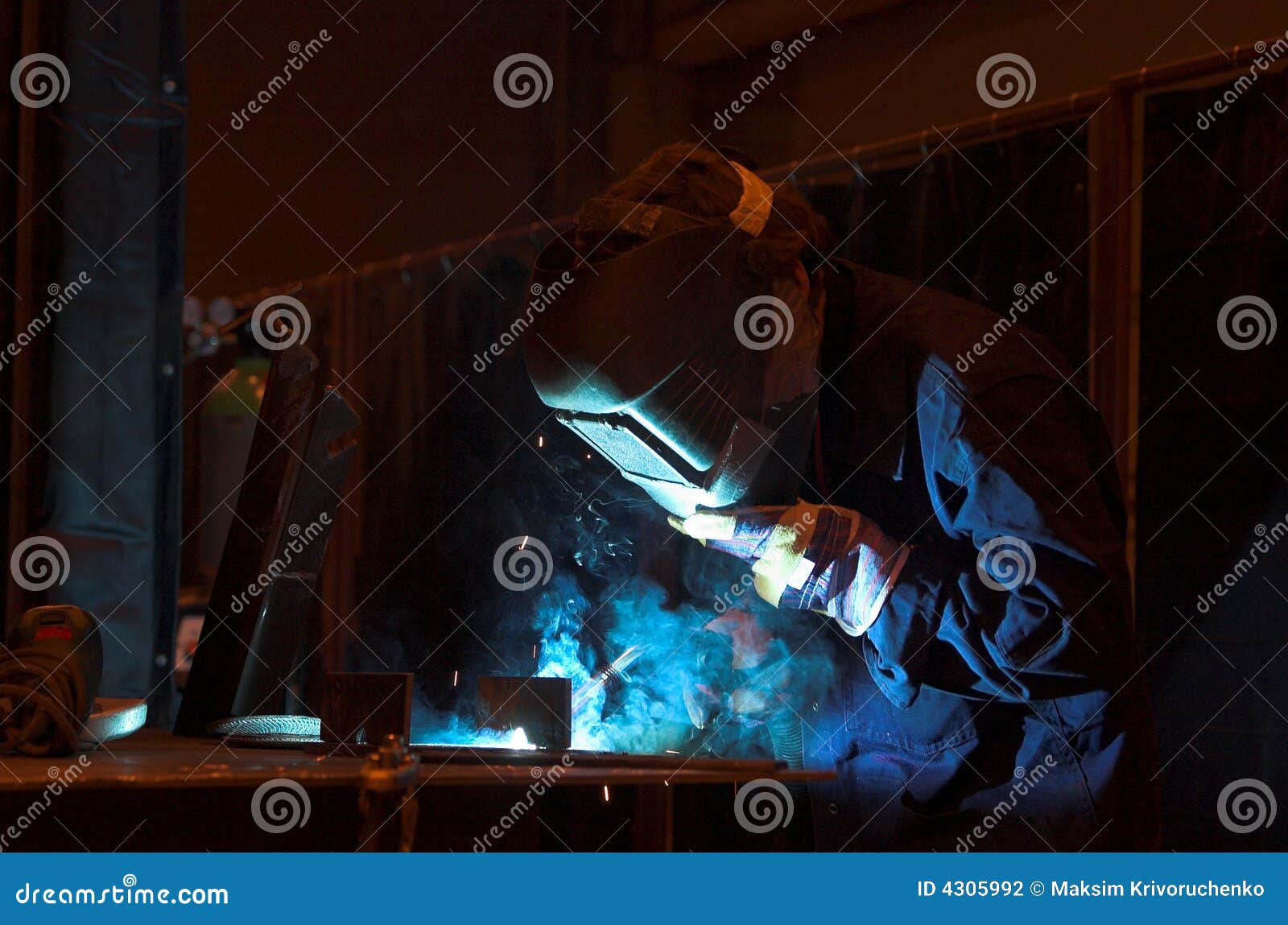 Welder at work stock photo. Image of welded, welding, laboring - 4305992