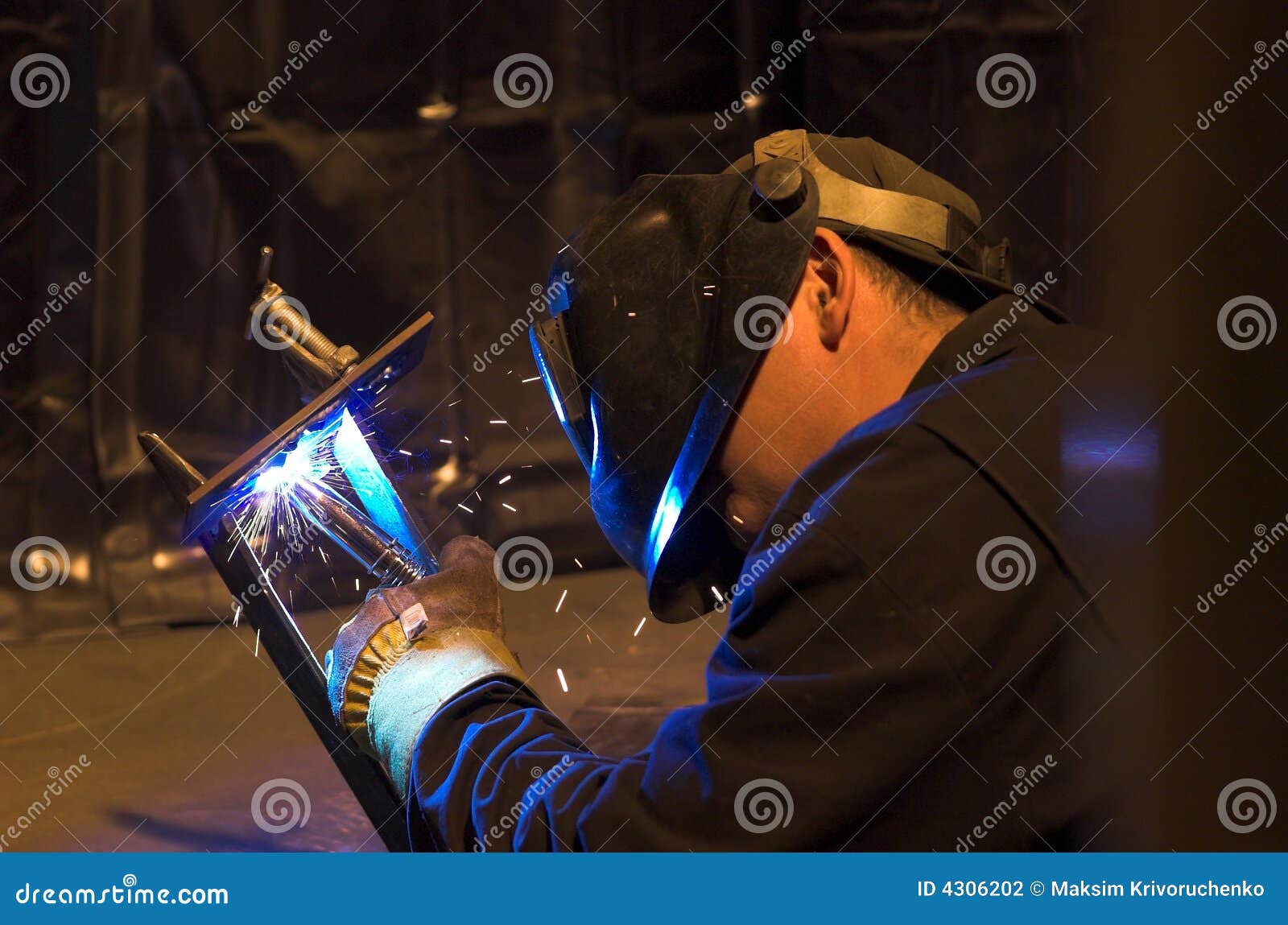 Welder at work stock photo. Image of technical, craftsman - 4306202