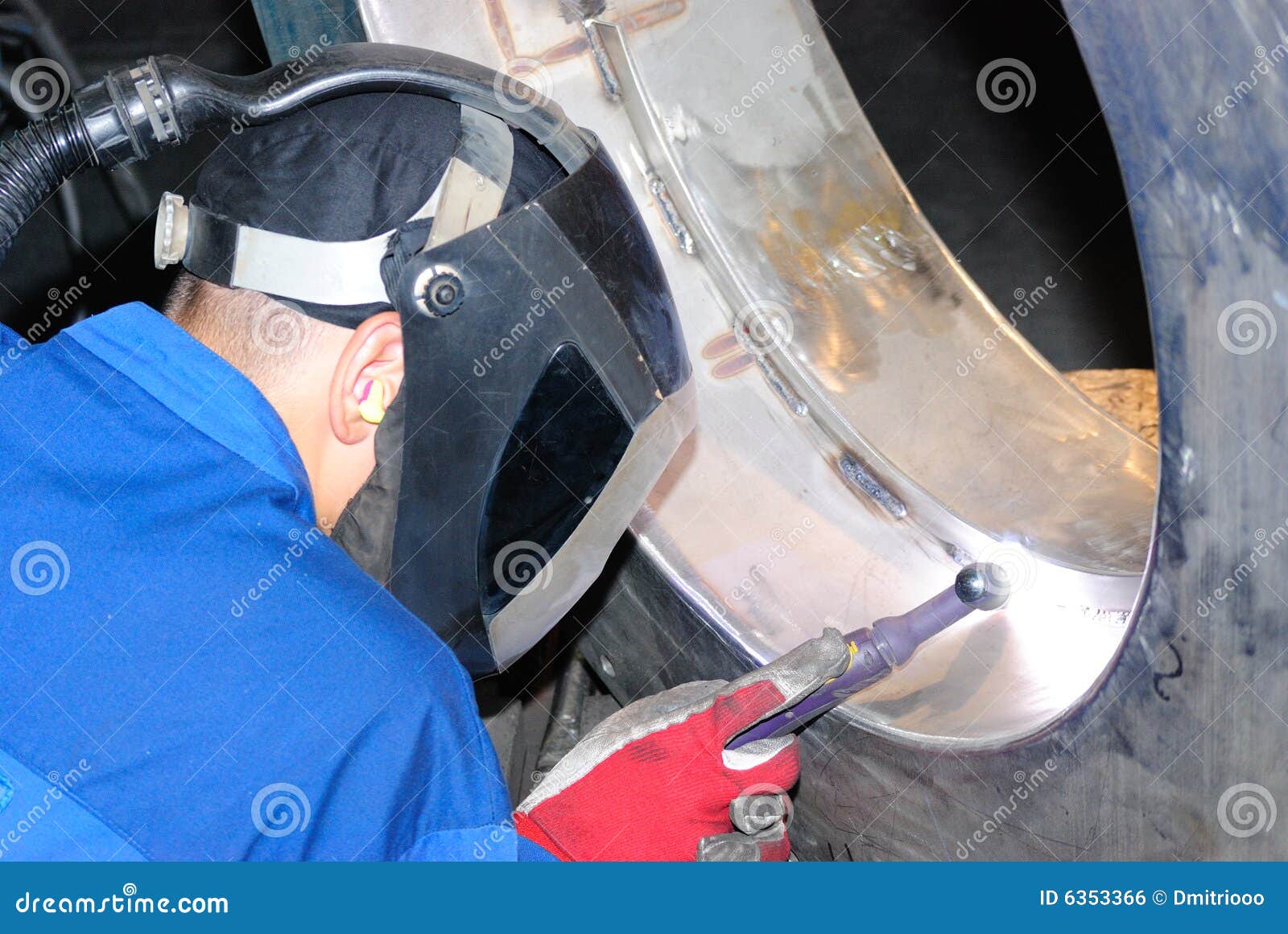 Welder at work. stock photo. Image of adult, industry - 6353366