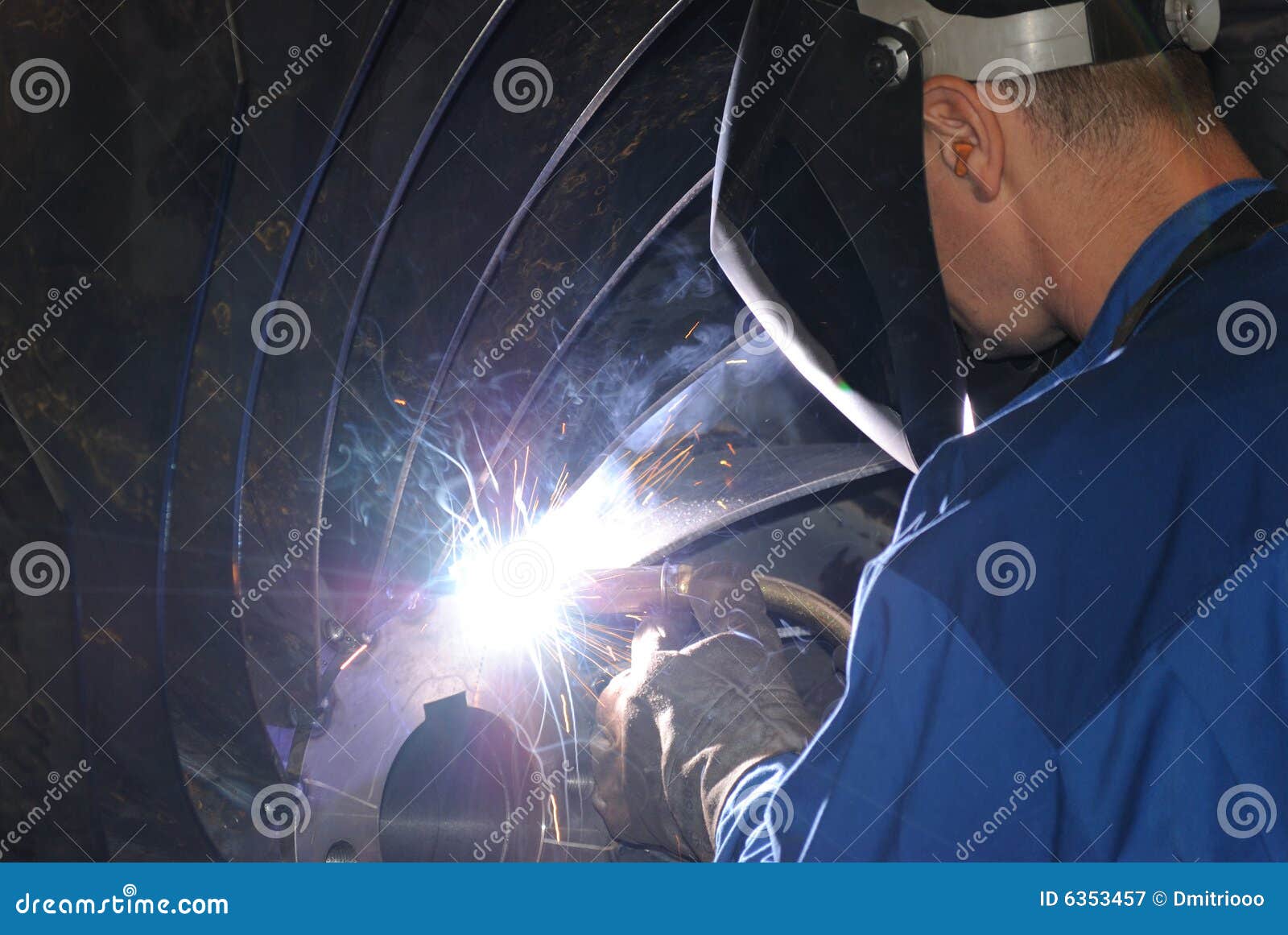 Welder at work. stock image. Image of construction, equipment - 6353457