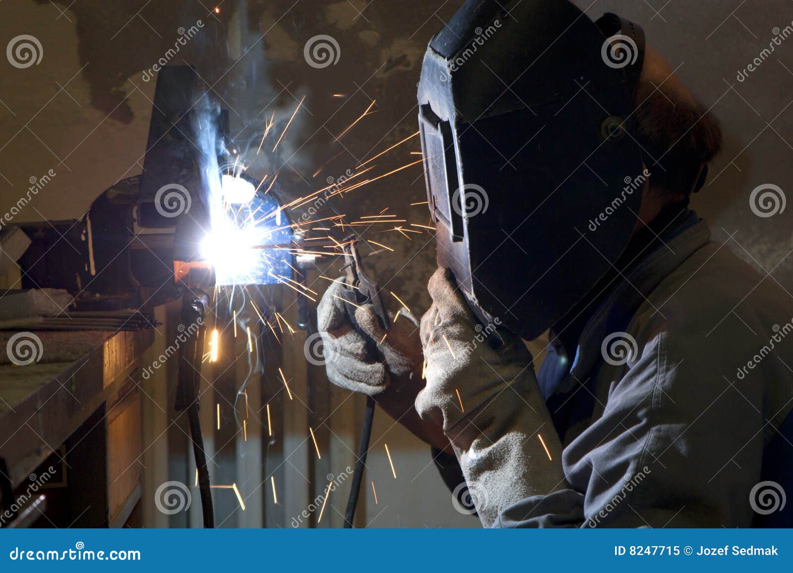 Welder by the work stock image. Image of welder, workshop - 8247715