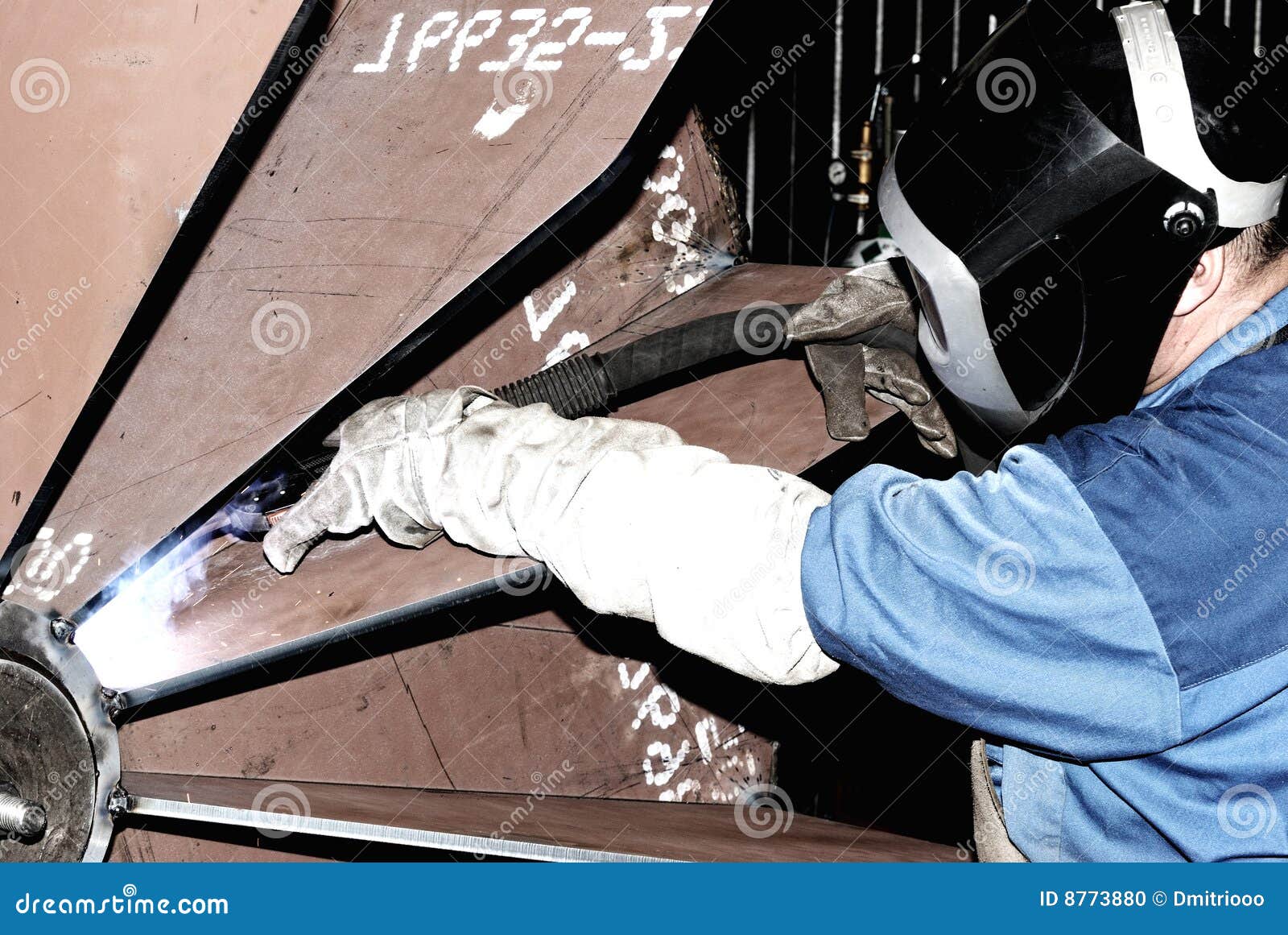 Welder at work stock photo. Image of freight, manufacturing - 8773880