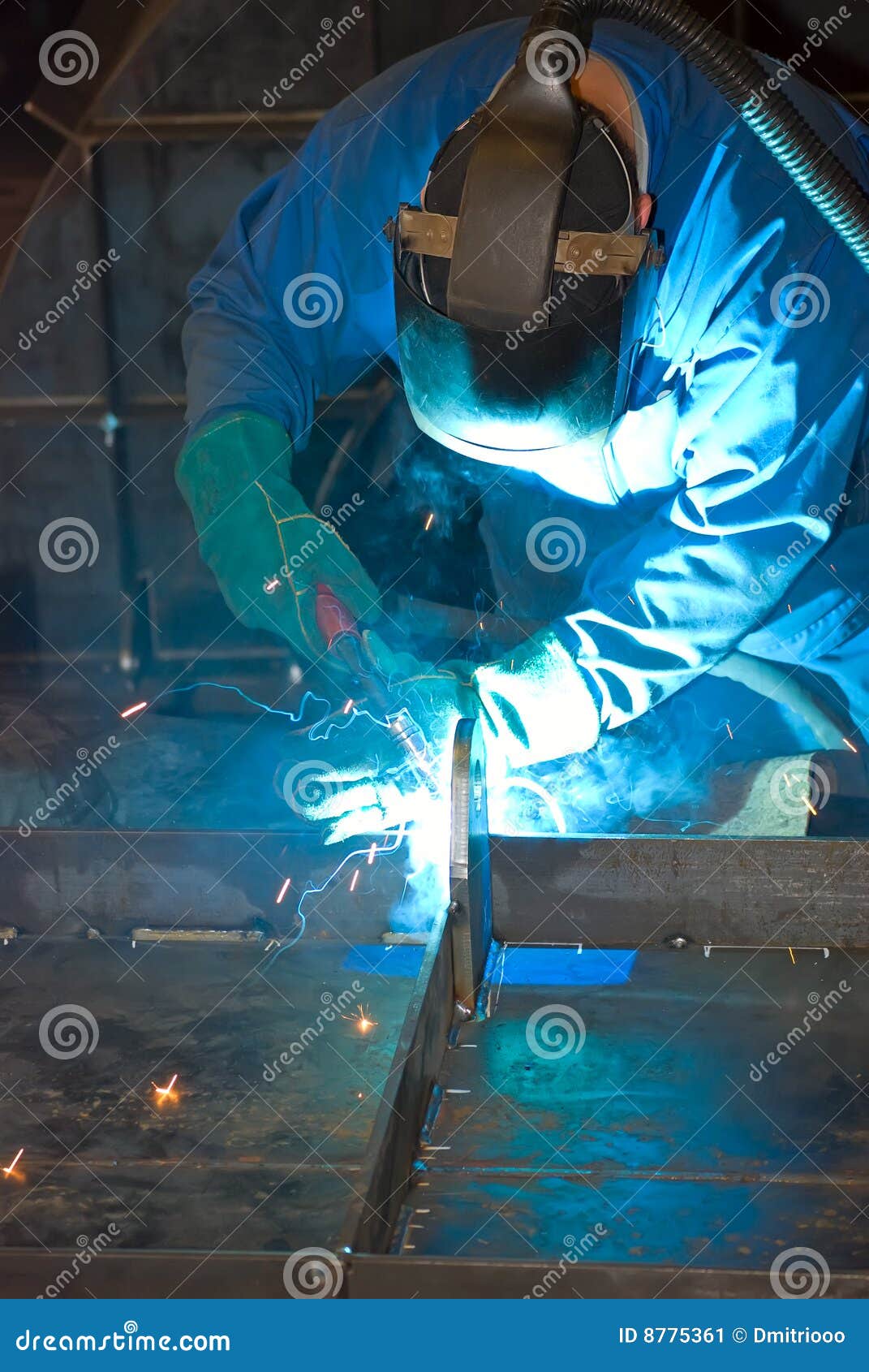 Welder at work. stock image. Image of construction, prefabricate - 8775361