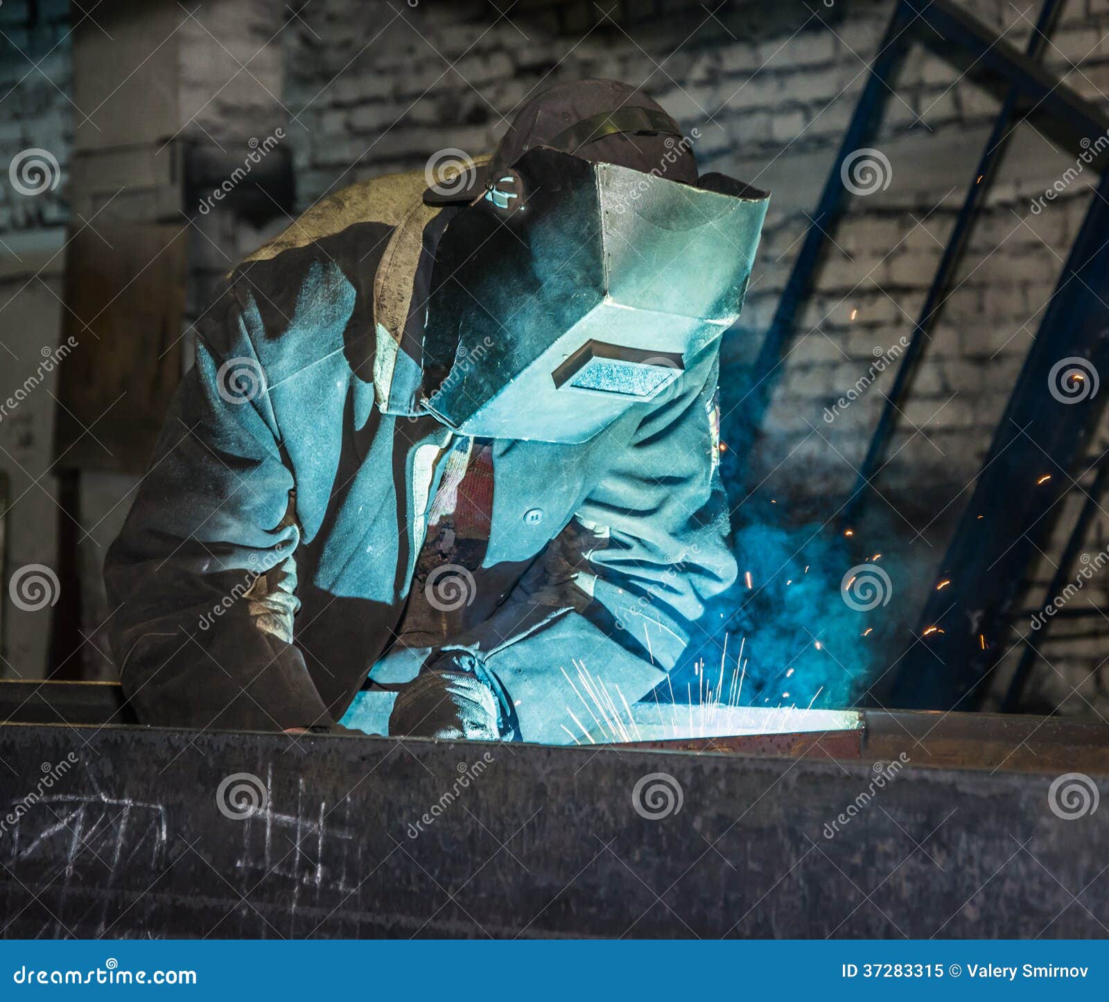 Welder. stock image. Image of worker, occupation, metal - 37283315