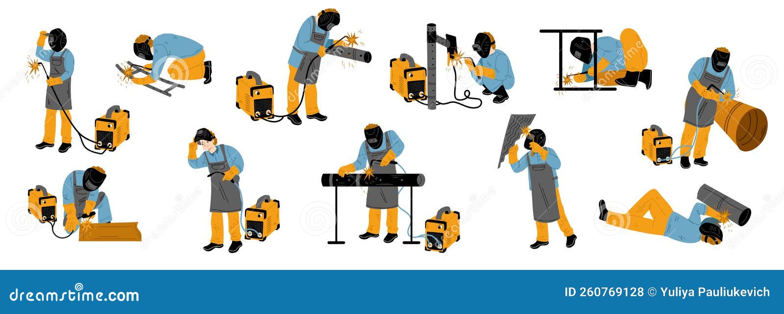 Welder Illustration Cartoon Vector 111815343