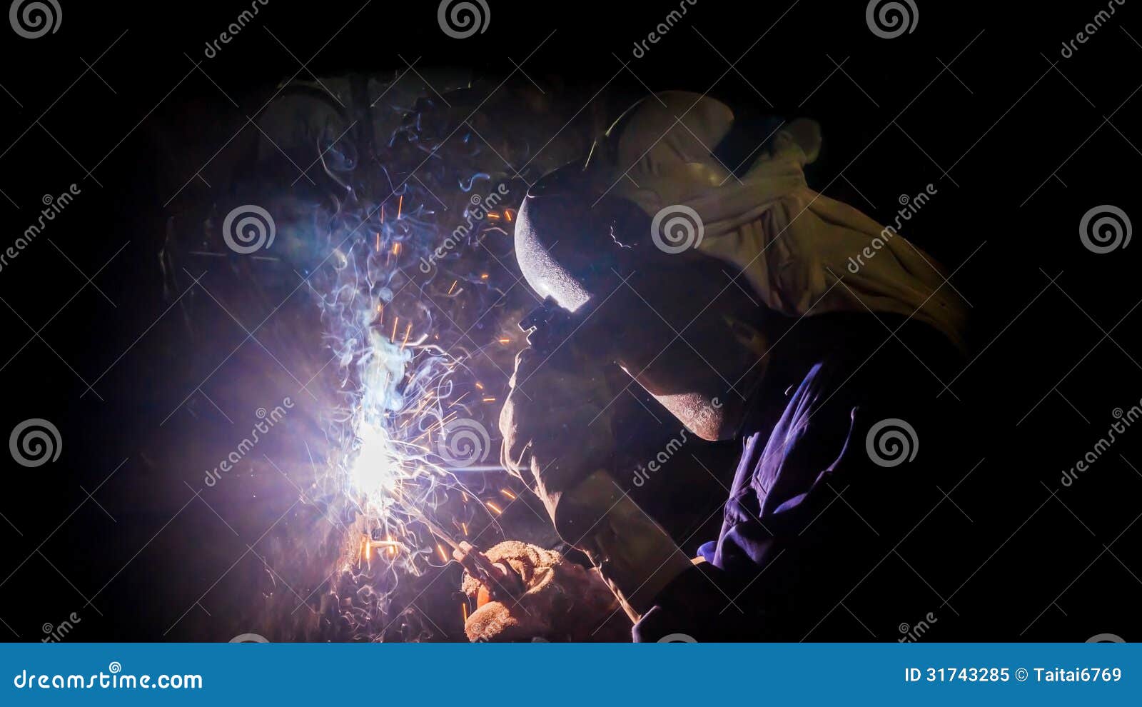 Welder At Work On A Metal Structure Royalty-Free Stock Photography ...