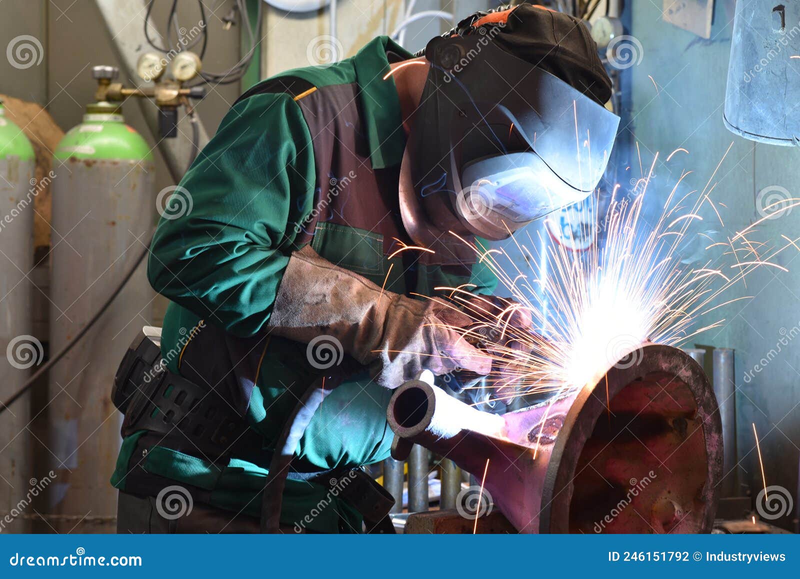 Welder at Work in an Industrial Company Stock Photo - Image of industry ...