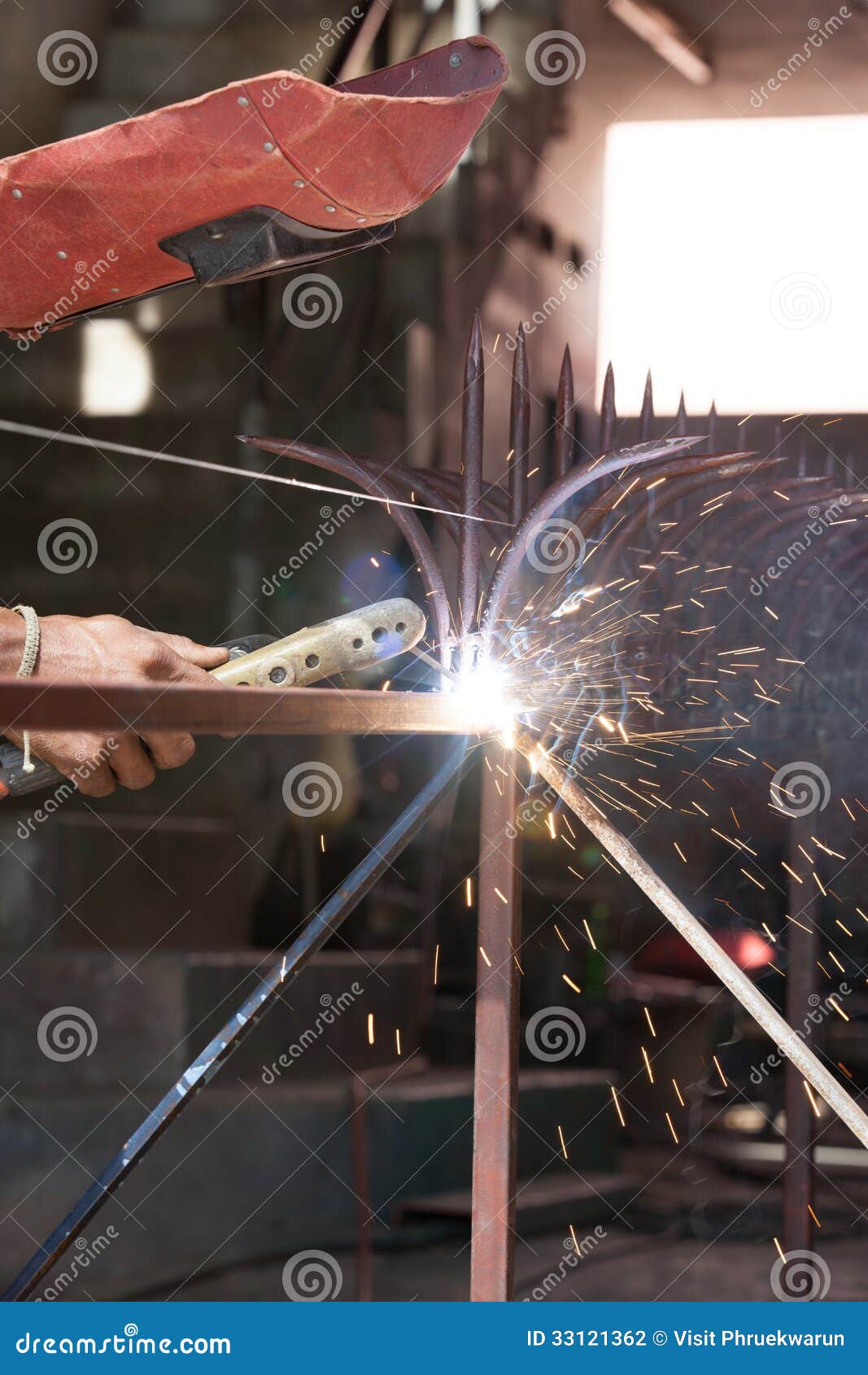 Welder at work stock photo. Image of metal, welding, weld - 33121362