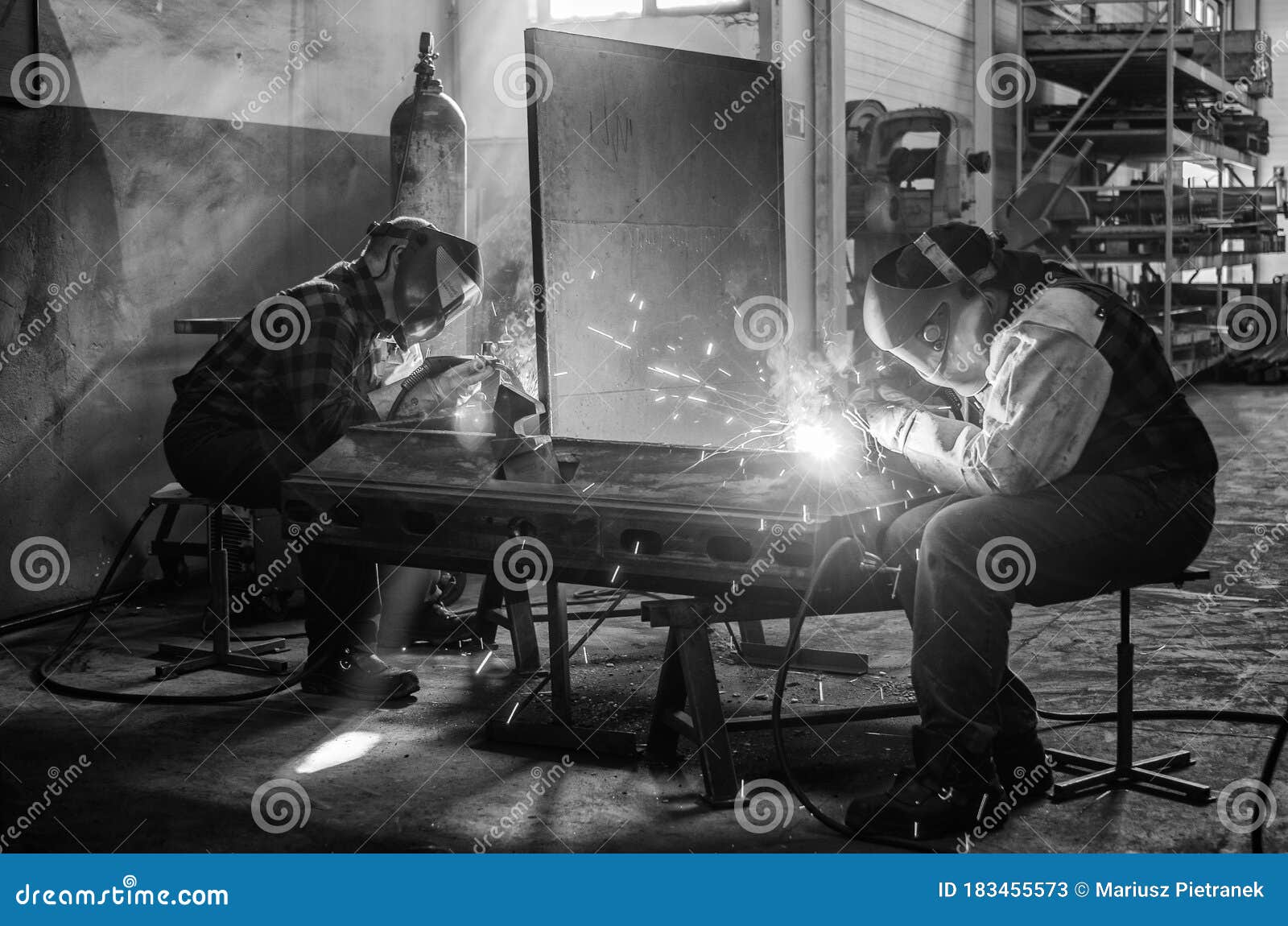 Welder at Work, Welding Iron Stock Image - Image of sparkle, welder ...