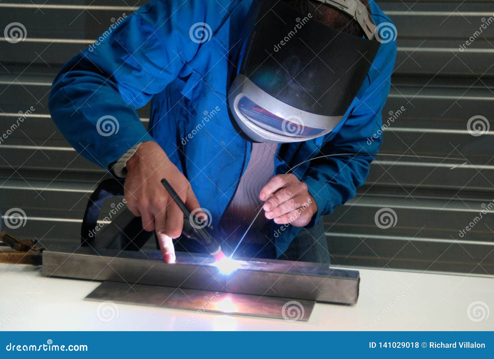 A welder at work stock photo. Image of worker, partn - 141029018