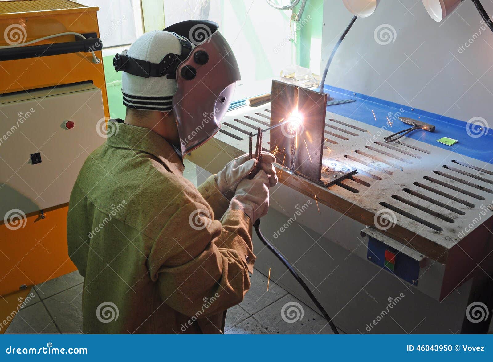 Welder at work stock photo. Image of college, profession - 46043950