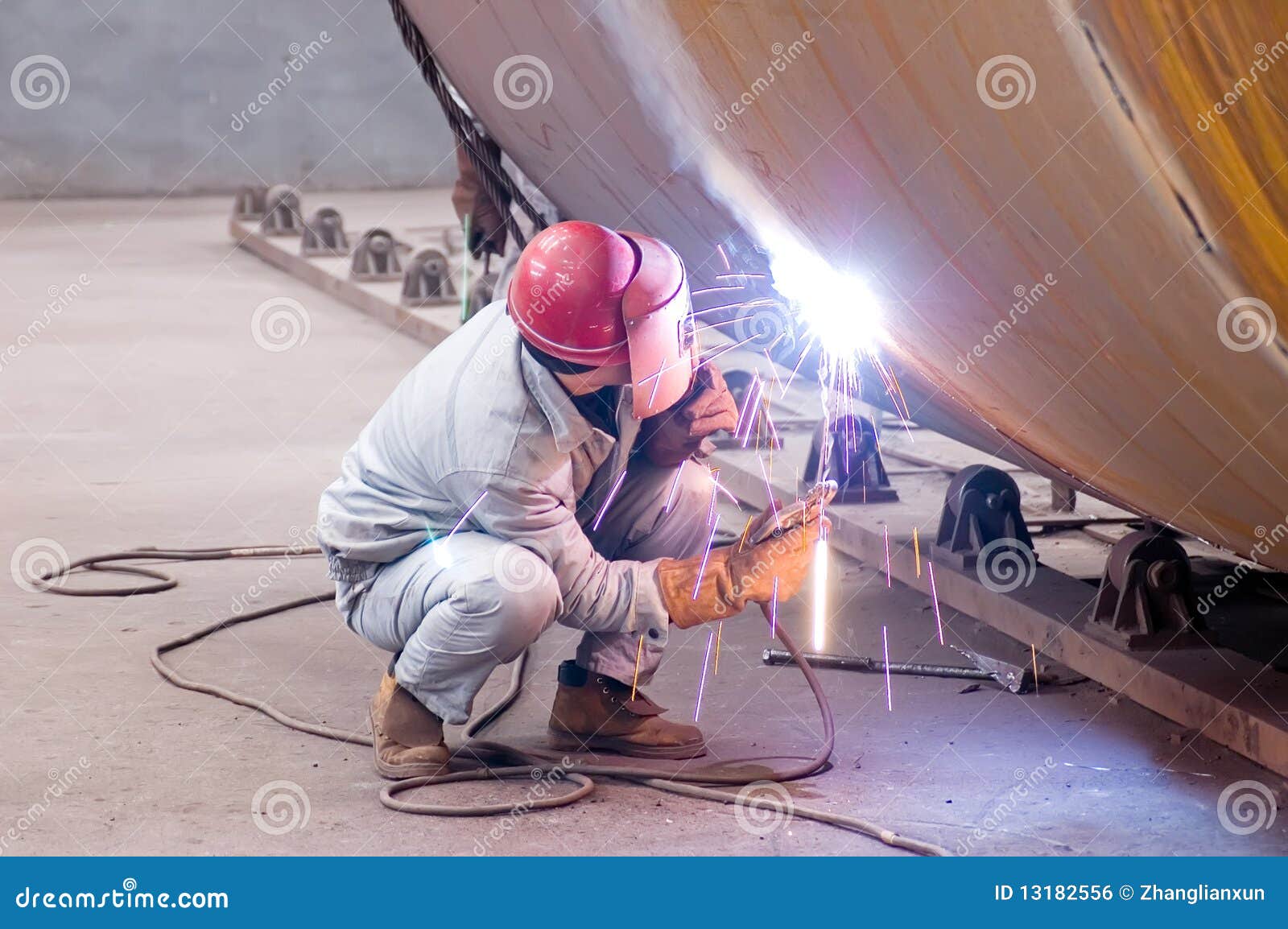 A welder is working stock photo. Image of metal, activity - 13182556