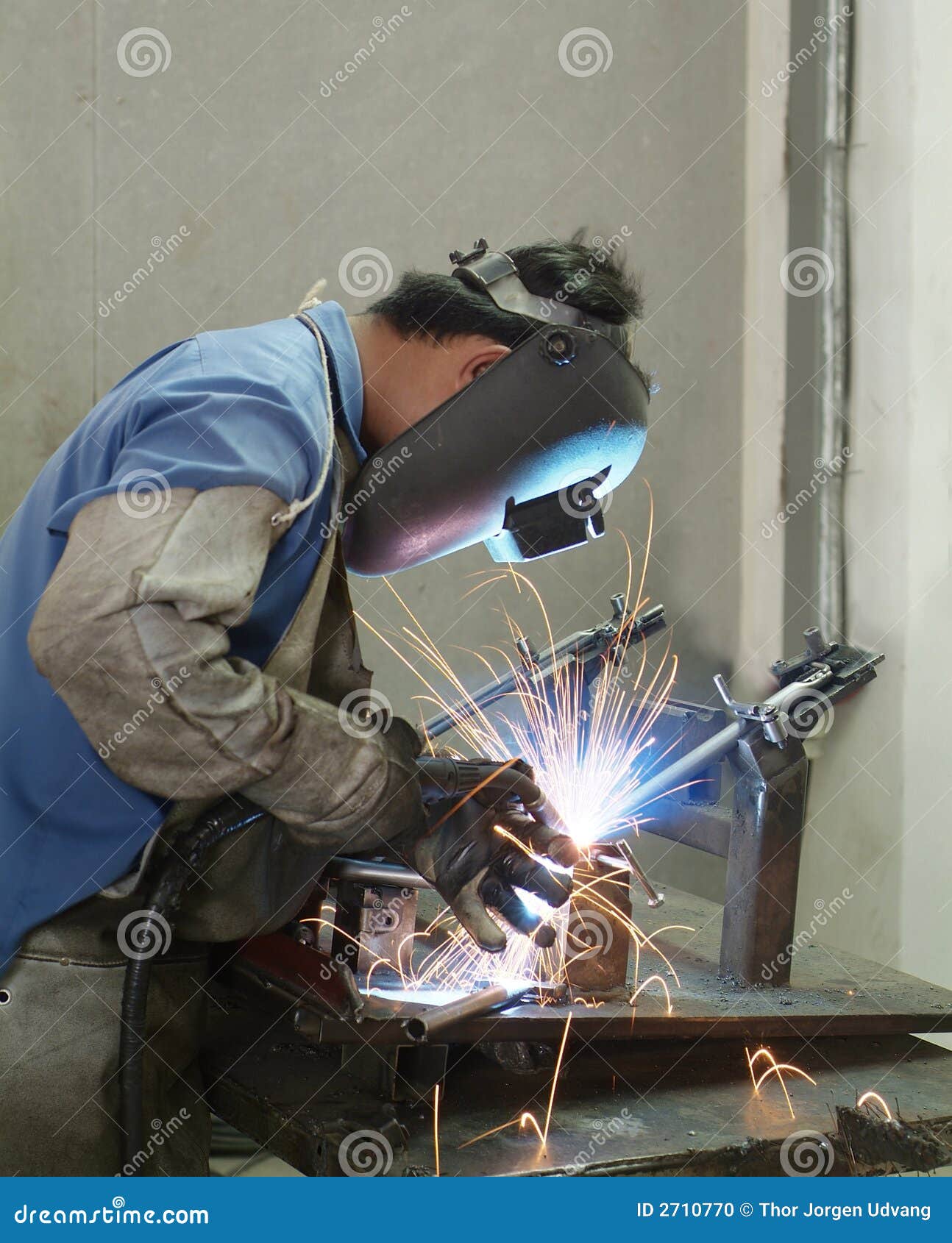 Welder working stock photo. Image of tube, work, welder - 2710770