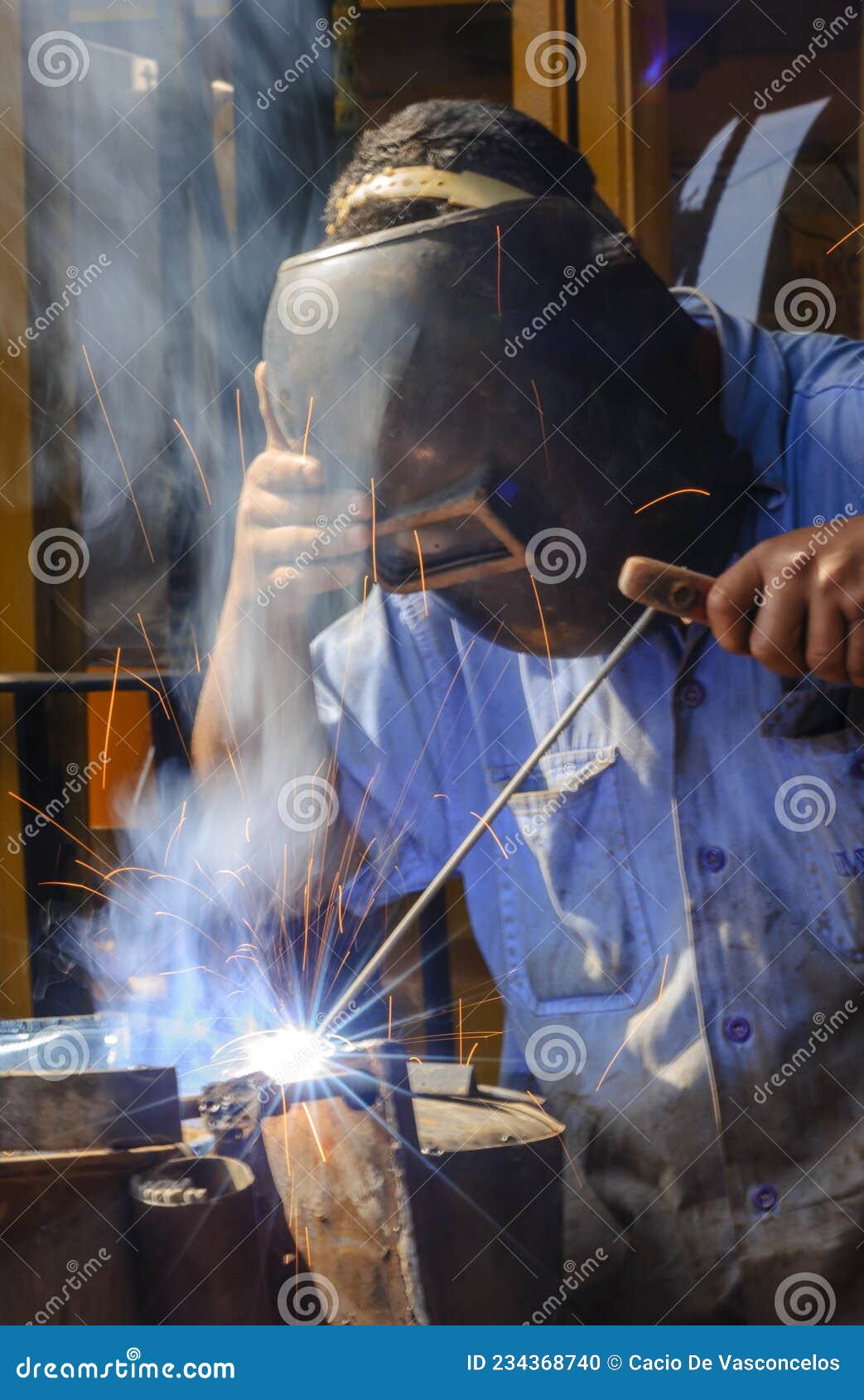 Welder Working in the Brazilian Industry Editorial Image - Image of ...