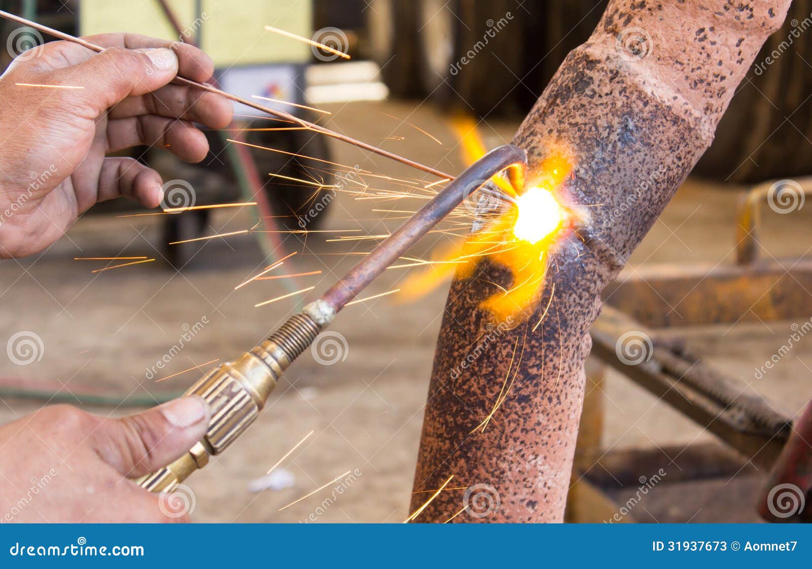 Welder working stock image. Image of factory, metal, tech - 31937673