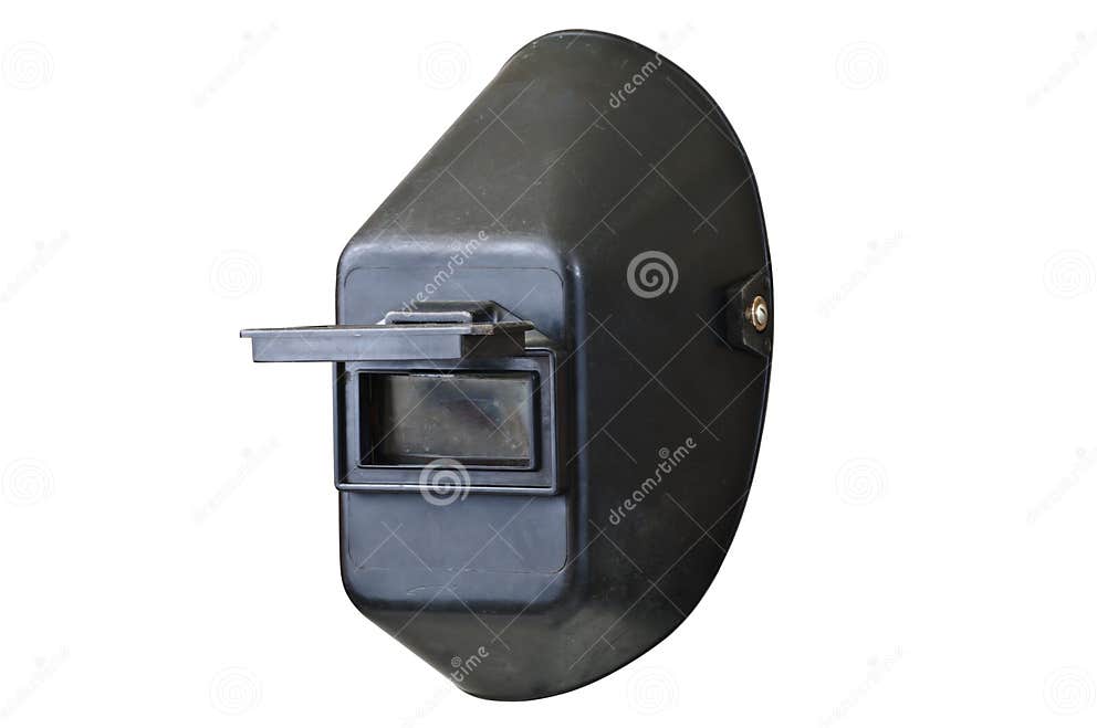 Welders Helmet with Eye Shield Open Stock Photo - Image of craftsman ...