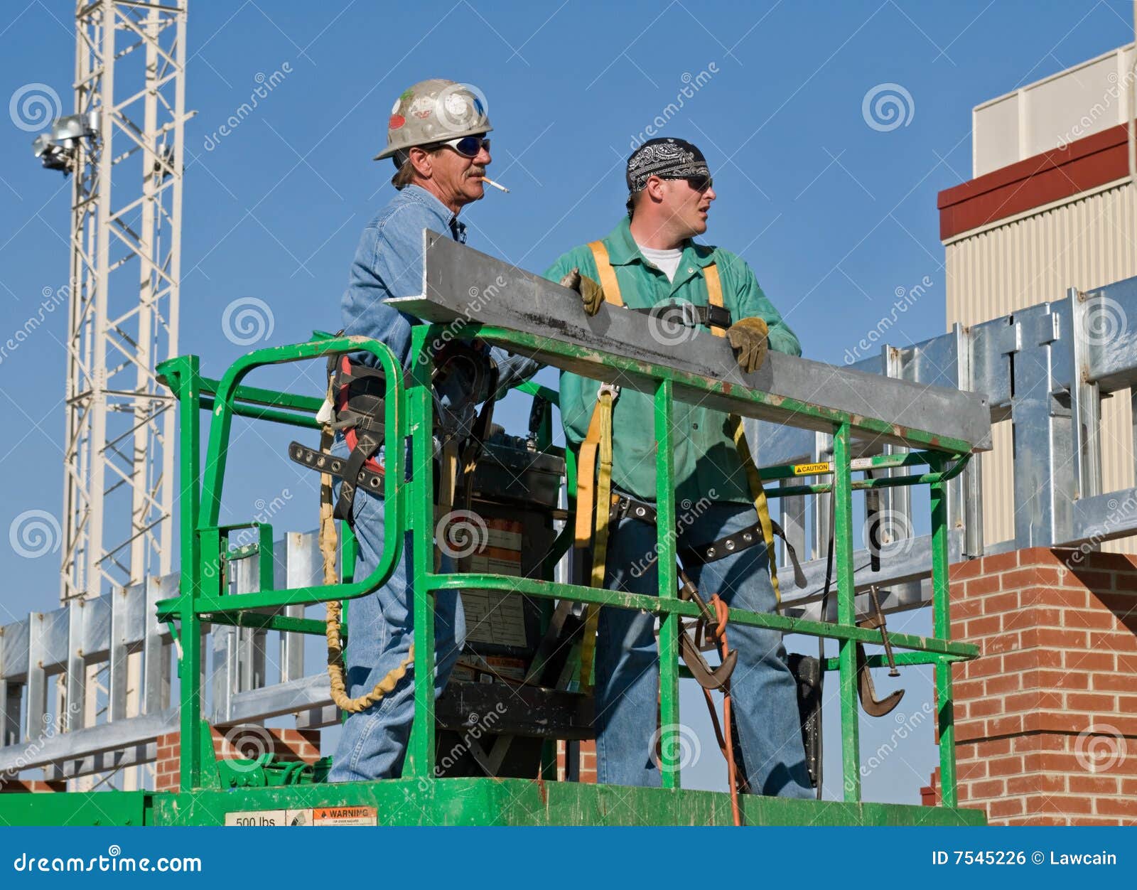 Welders Moving Metal stock photo. Image of hard, lift - 7545226
