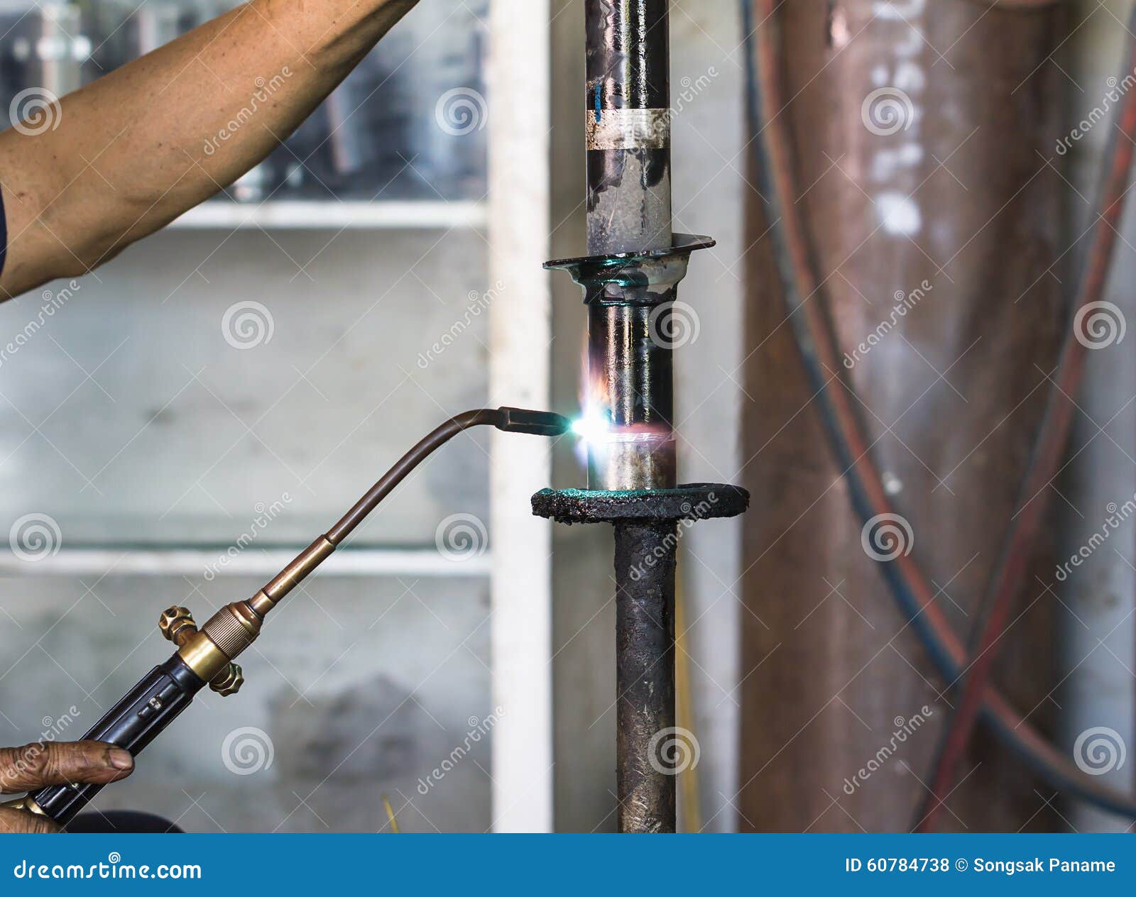 Welders Were Repairing Shock Absorbers Stock Photo - Image of acetylene ...