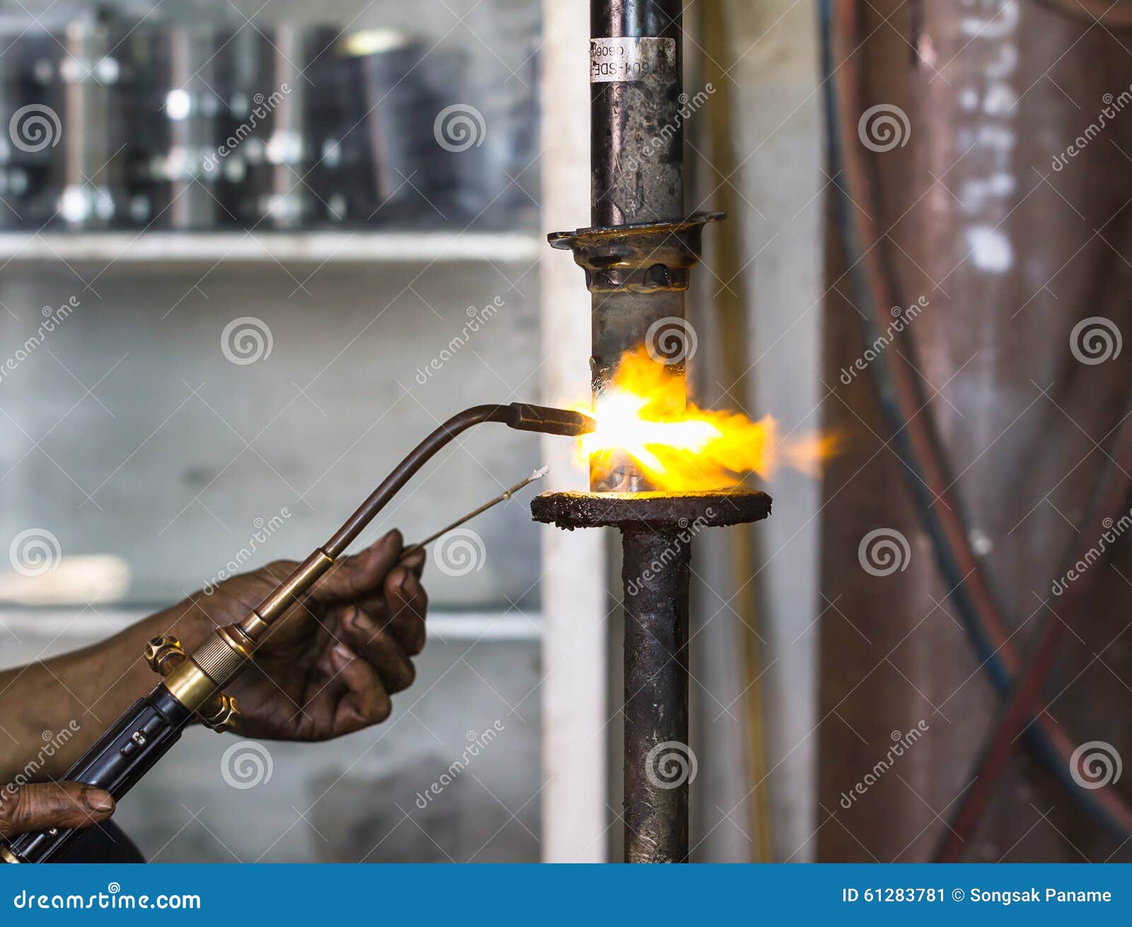 Welders Were Repairing Shock Absorbers Stock Image - Image of exhaust ...